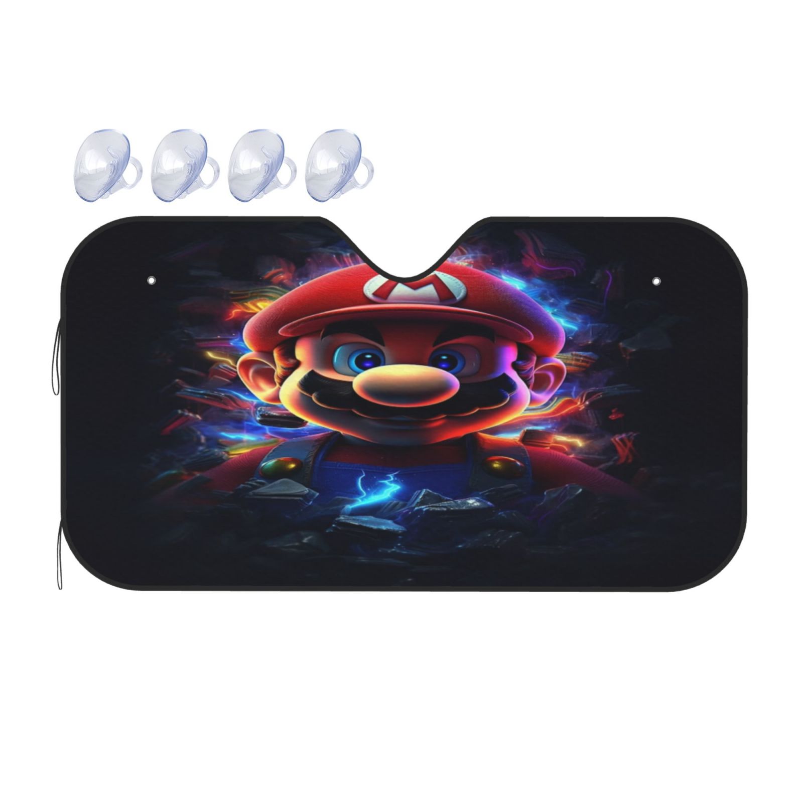 Super Mario Car Sunshade Front Windshield Sun Shades Foldable Car ...
