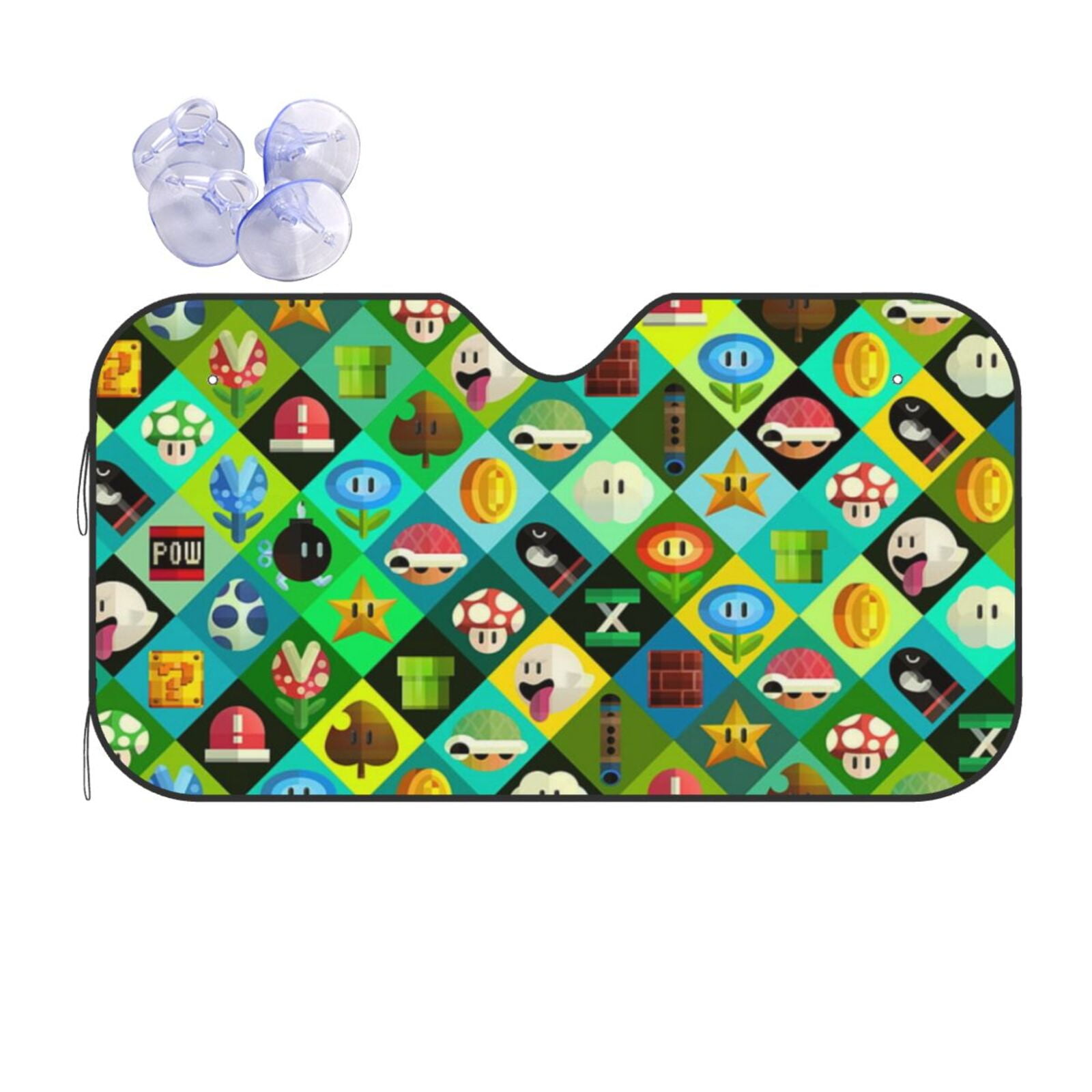 Super Mario Car Windshield Sun Shades, Front Windshield Sun Shade For ...