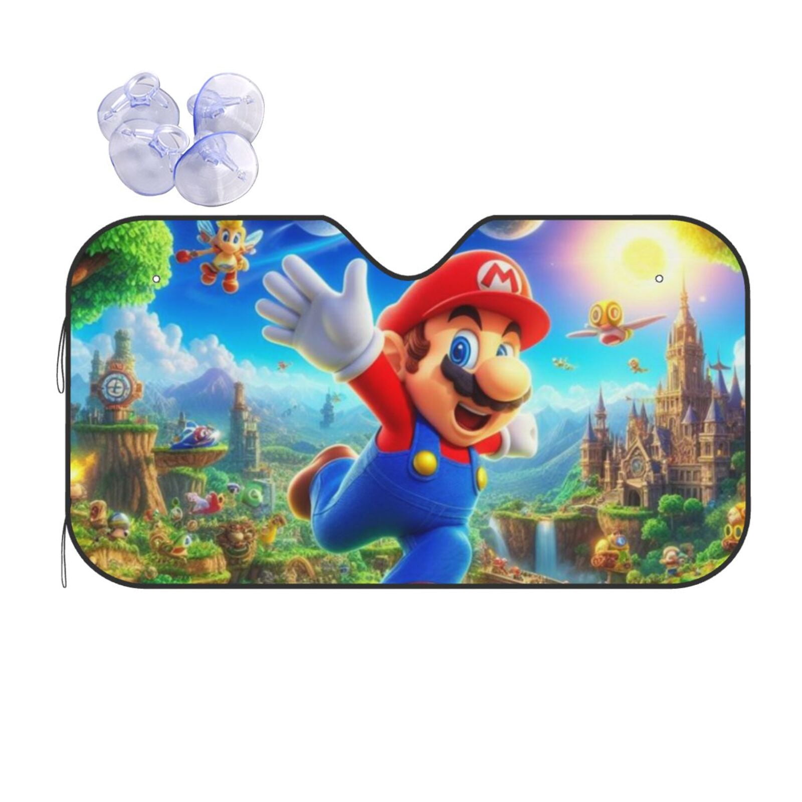Super Mario Car Windshield Sun Shades, Front Windshield Sun Shade For ...