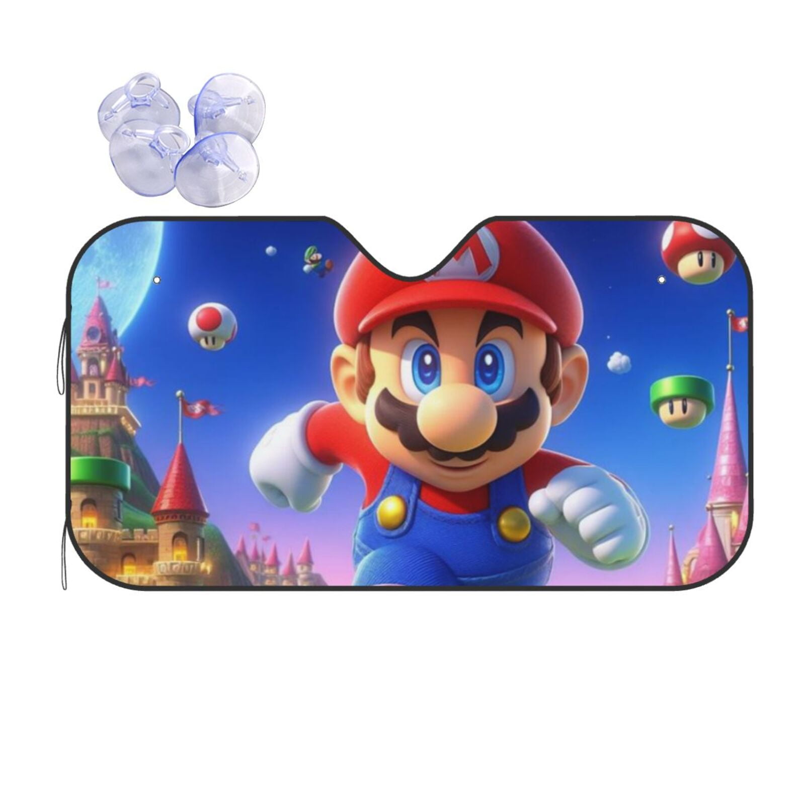 Super Mario Car Windshield Sun Shades, Front Windshield Sun Shade For Car Truck Suv, Foldable ...