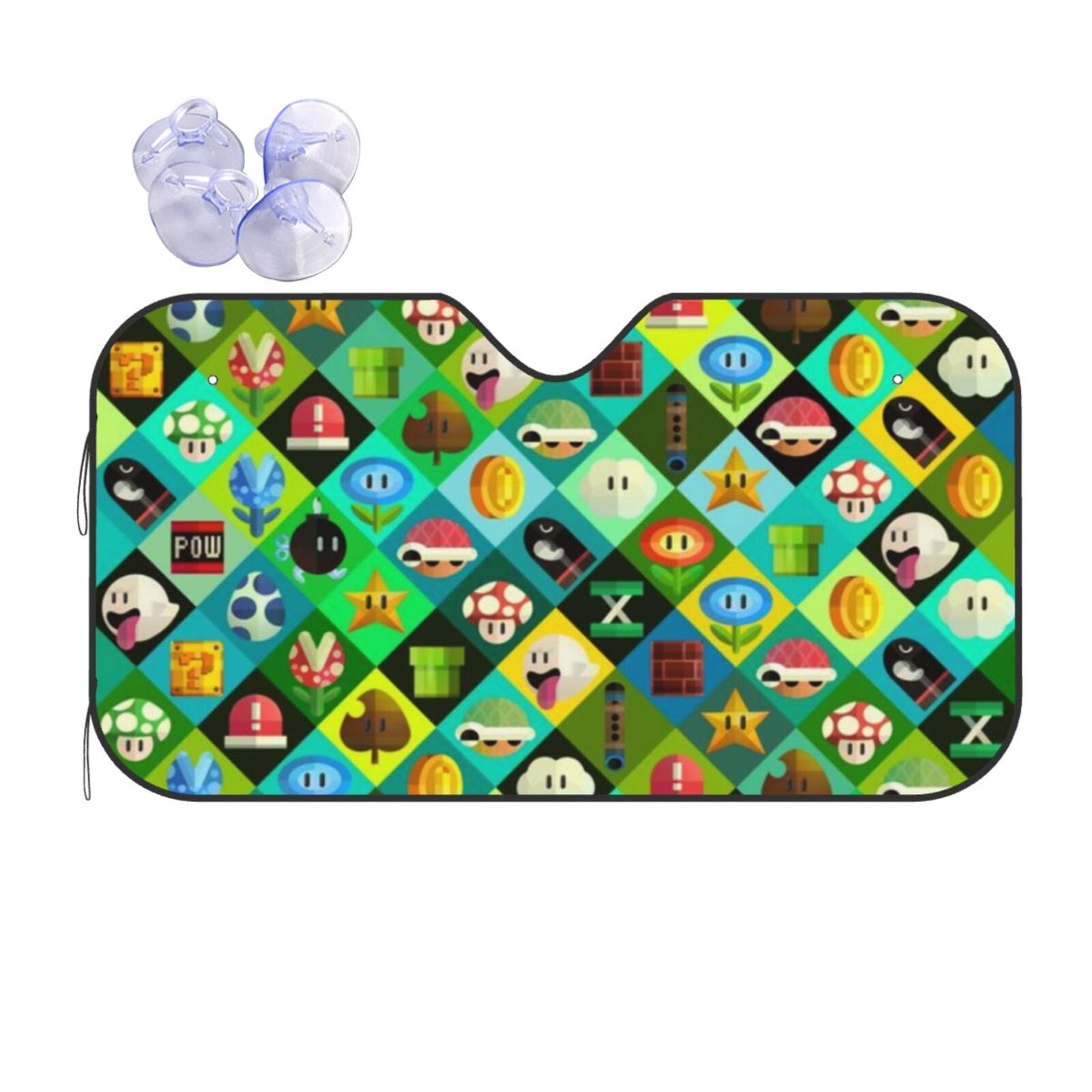 Super Mario Car Windshield Sun Shades, Front Windshield Sun Shade For ...