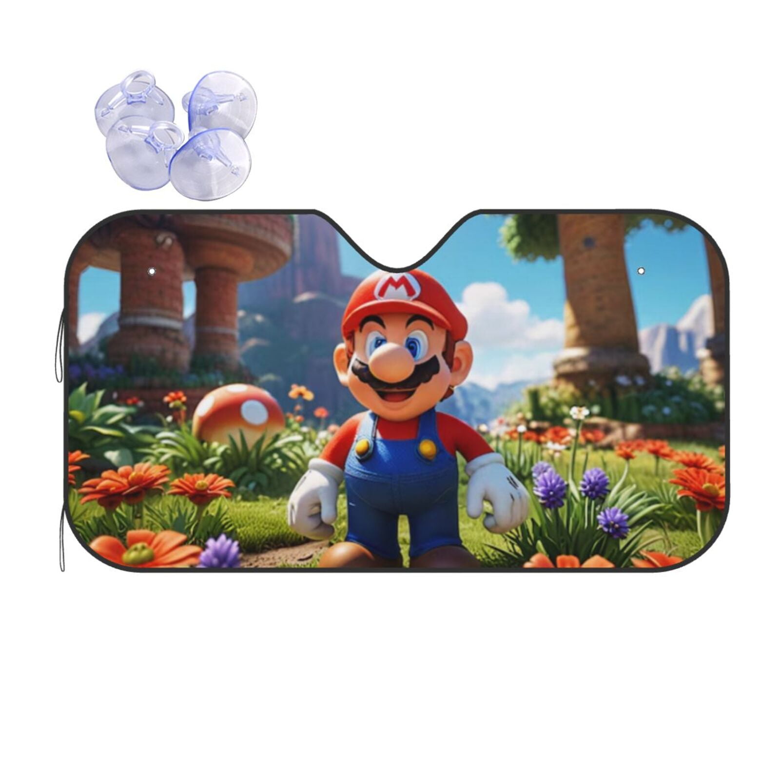 Super Mario Car Windshield Sun Shades, Front Windshield Sun Shade For Car Truck Suv, Foldable ...