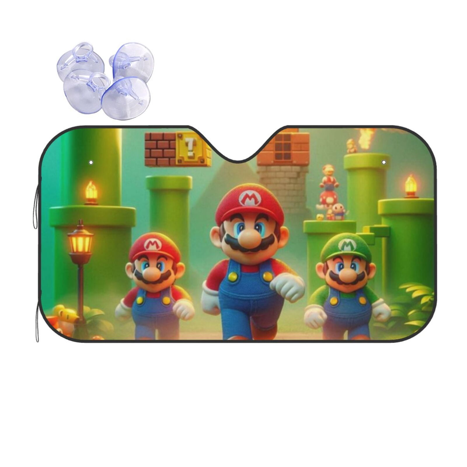 Super Mario Car Windshield Sun Shades, Front Windshield Sun Shade For ...