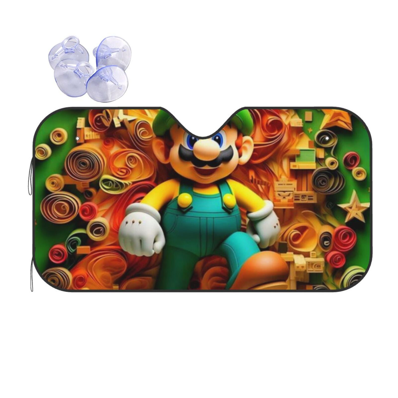 Super Mario Car Windshield Sun Shades, Front Windshield Sun Shade For ...