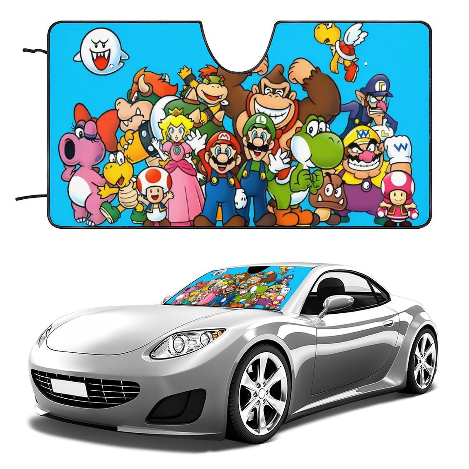 Super Mario Car windshield visor is suitable for sedans, SUVs, and most ...