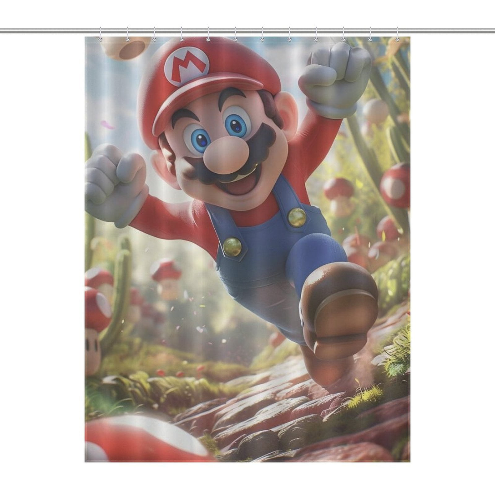 Super Mario Cartoon Anime Shower Curtain Children Bathroom Decoration ...