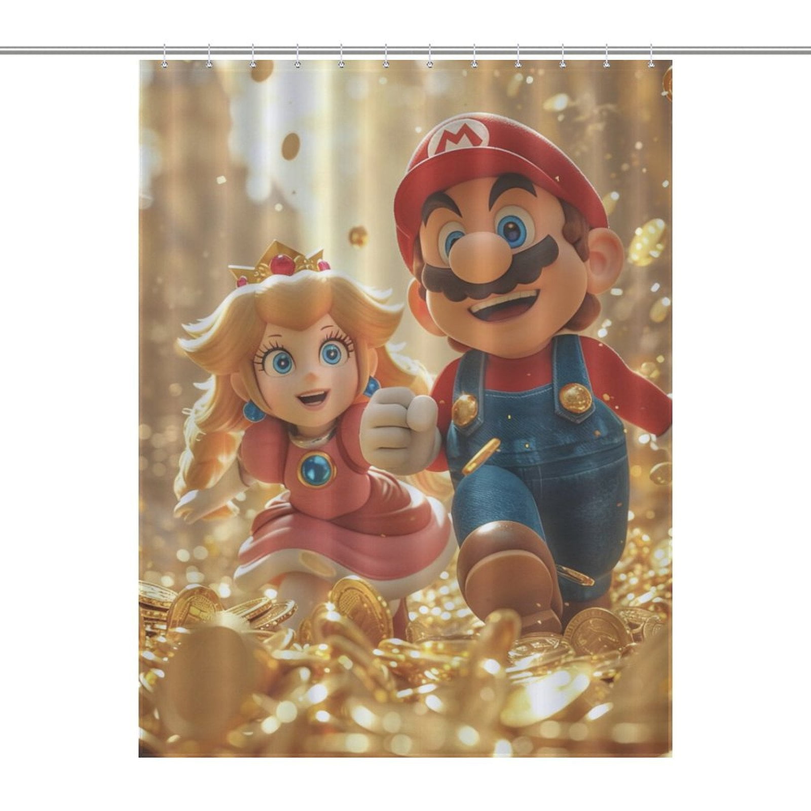Super Mario Cartoon Anime Shower Curtain Children Bathroom Decoration ...