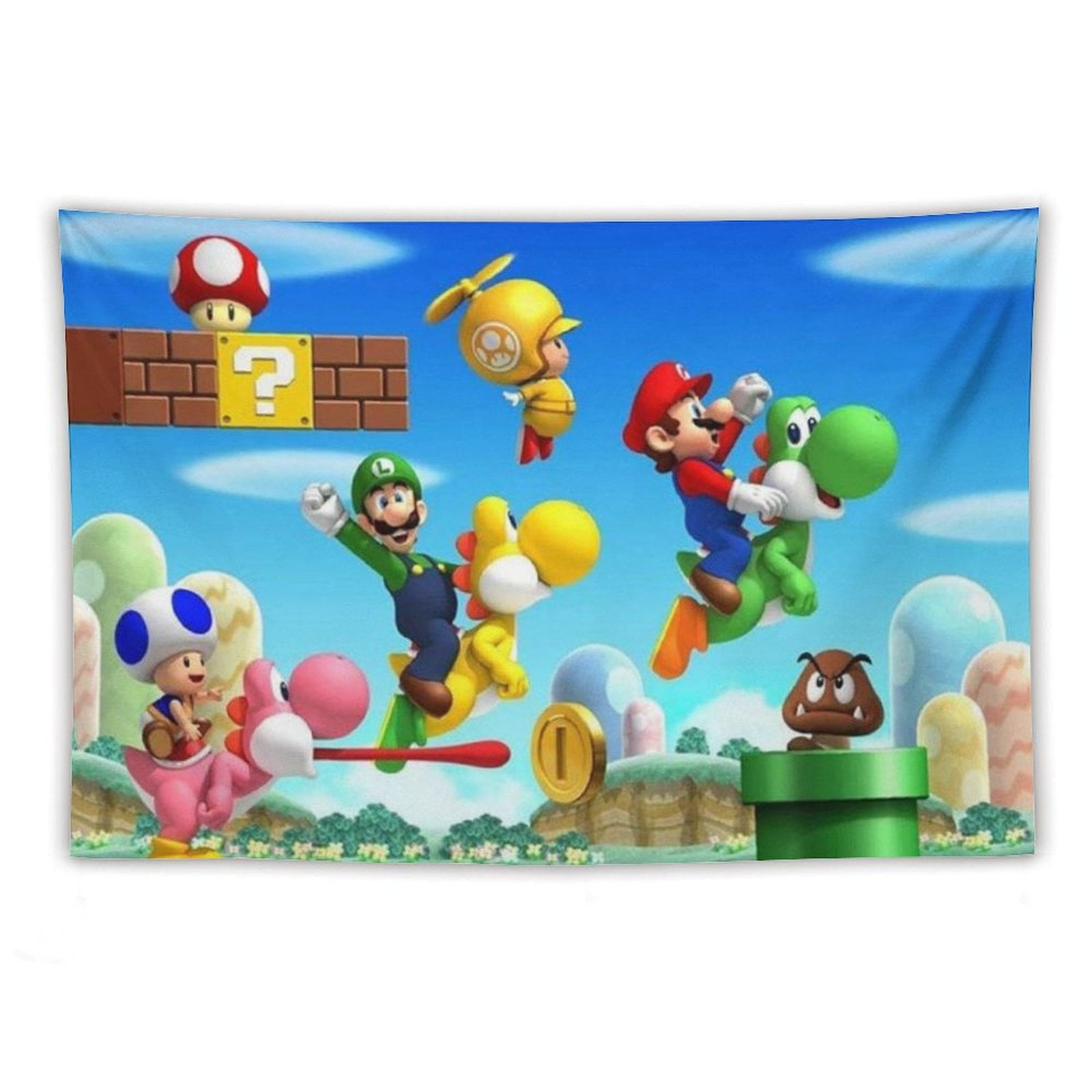 Super Mario Cartoon Anime Tapestry Bedroom Aesthetic Home Wall Dorm ...