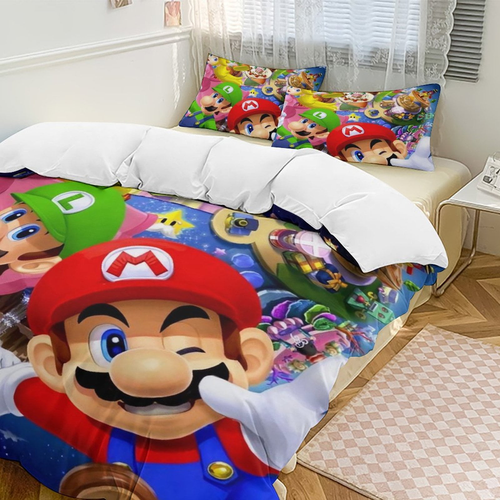 Super Mario Cartoon Bedding Sets Ultra Soft Skin-Friendly Duvet Cover 3 ...