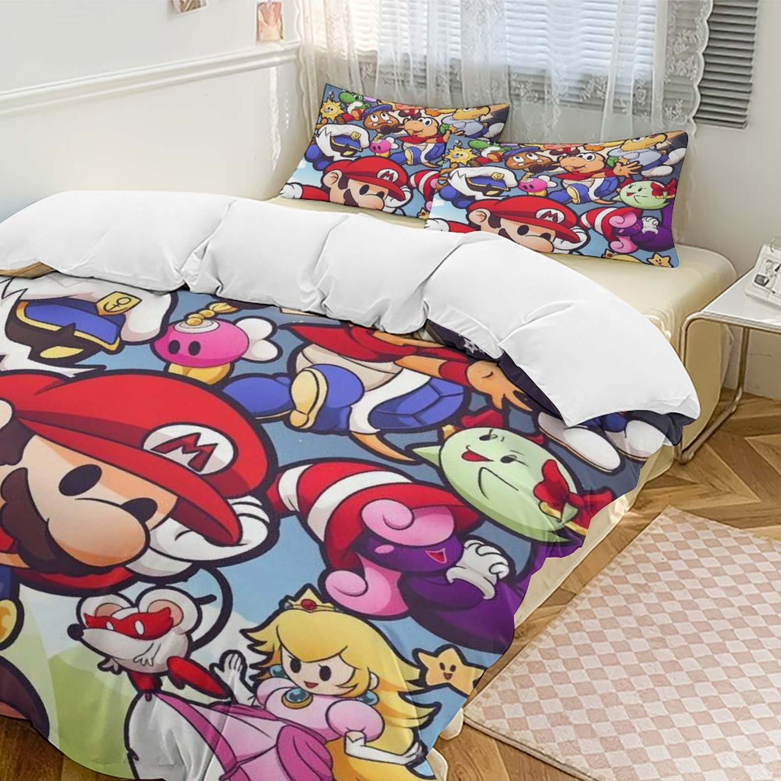 Super Mario Cartoon Bedding Sets Ultra Soft Skin-Friendly Duvet Cover 3 ...