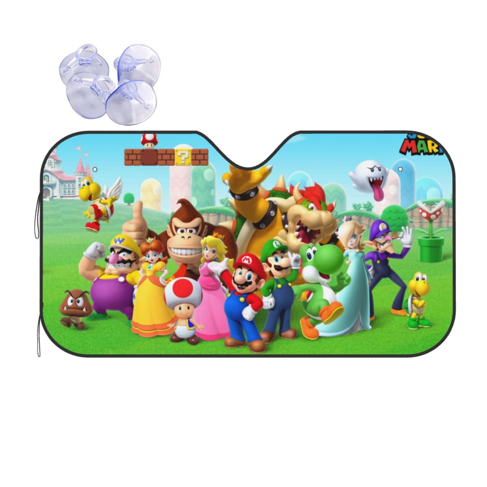 Super Mario Cartoon Car Sunshade Automotive Front Window Visor Keep ...