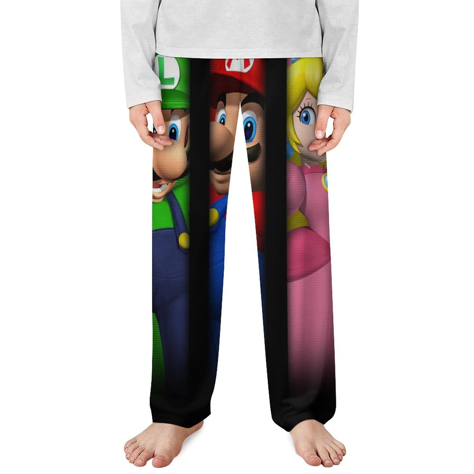 Super Mario Cartoon Comfy Pajamas For Kids Cozy Lounge Straight Leg ...