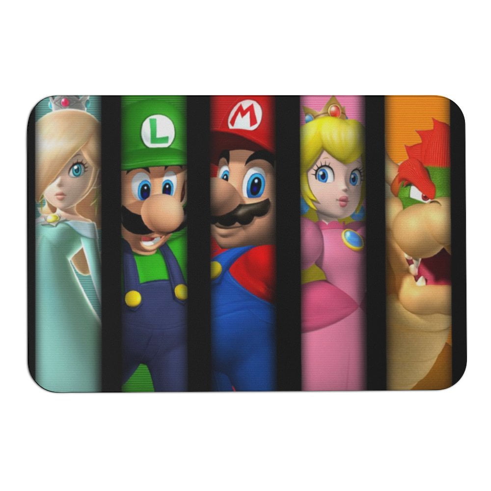 Super Mario Cartoon Diatom Mud Mat Non Slip Soft Floor Rugs Doormat ...