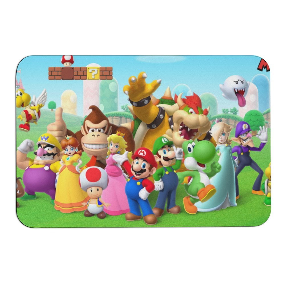 Super Mario Cartoon Diatom Mud Mat Non Slip Soft Floor Rugs Doormat ...