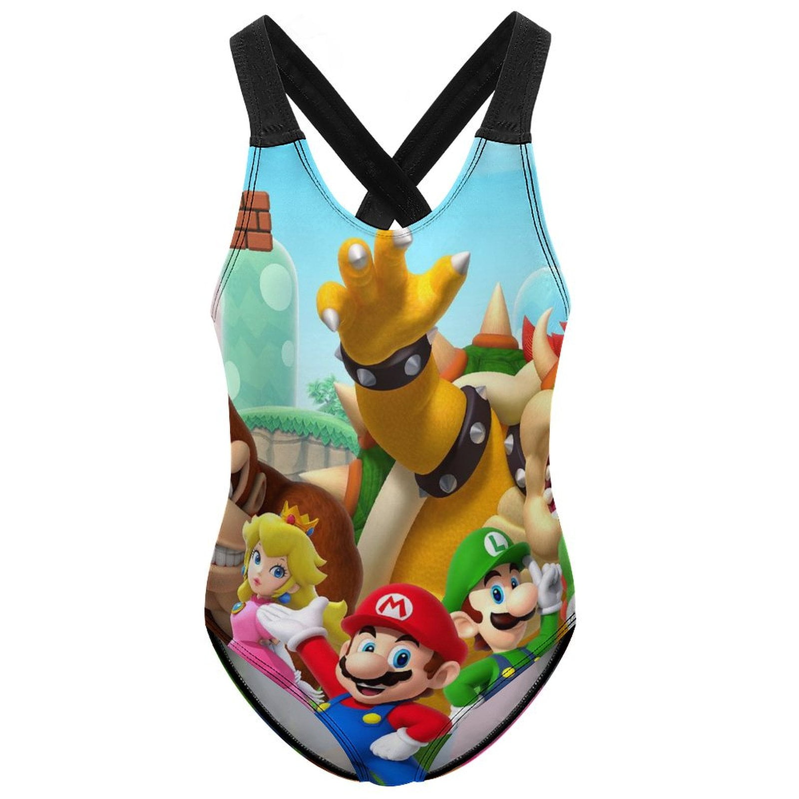 Super Mario Cartoon Girl's One-piece Swimsuit Summer Children's Beach ...