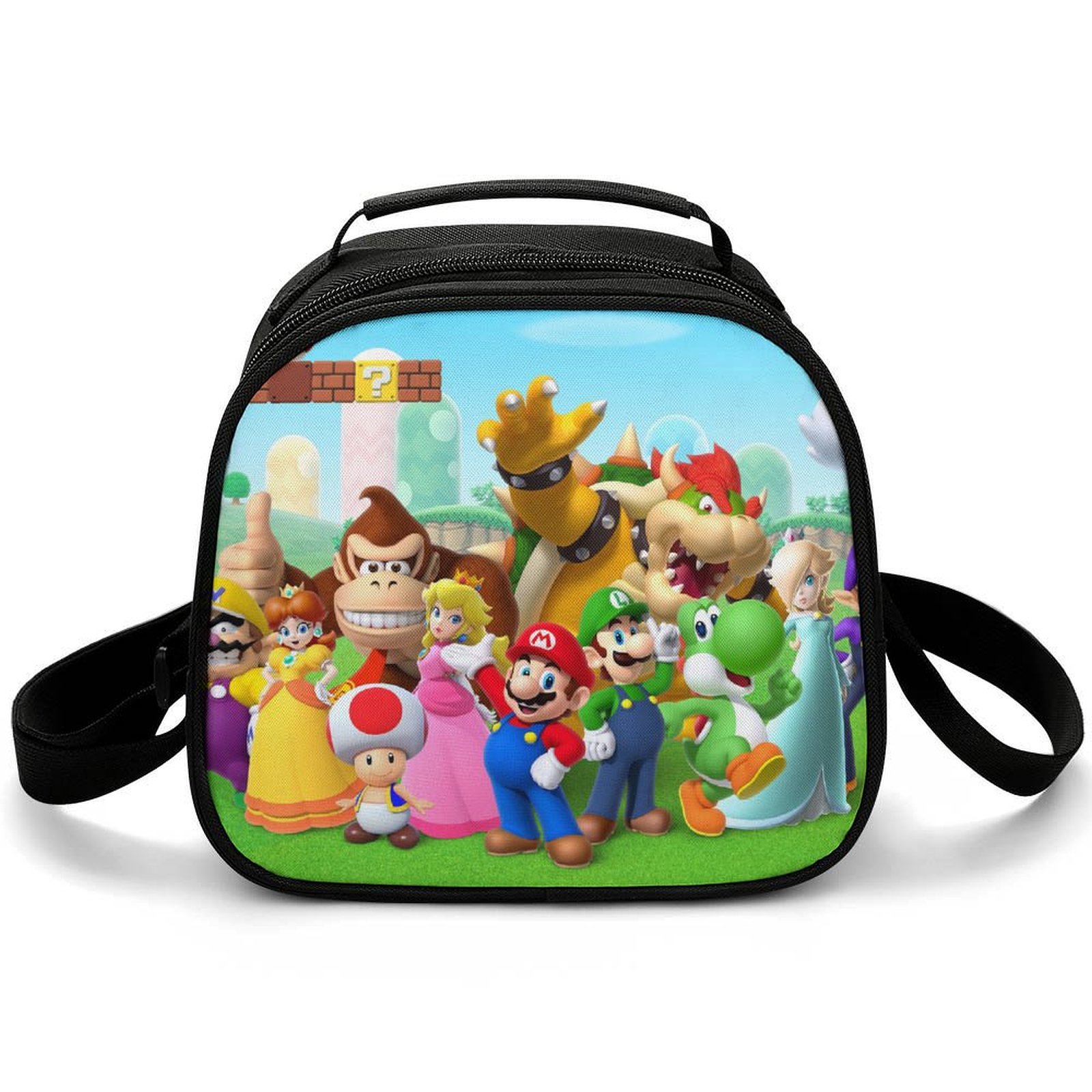 Super Mario Cartoon Insulated Lunch Bag Portable Lunch Box Reusable ...