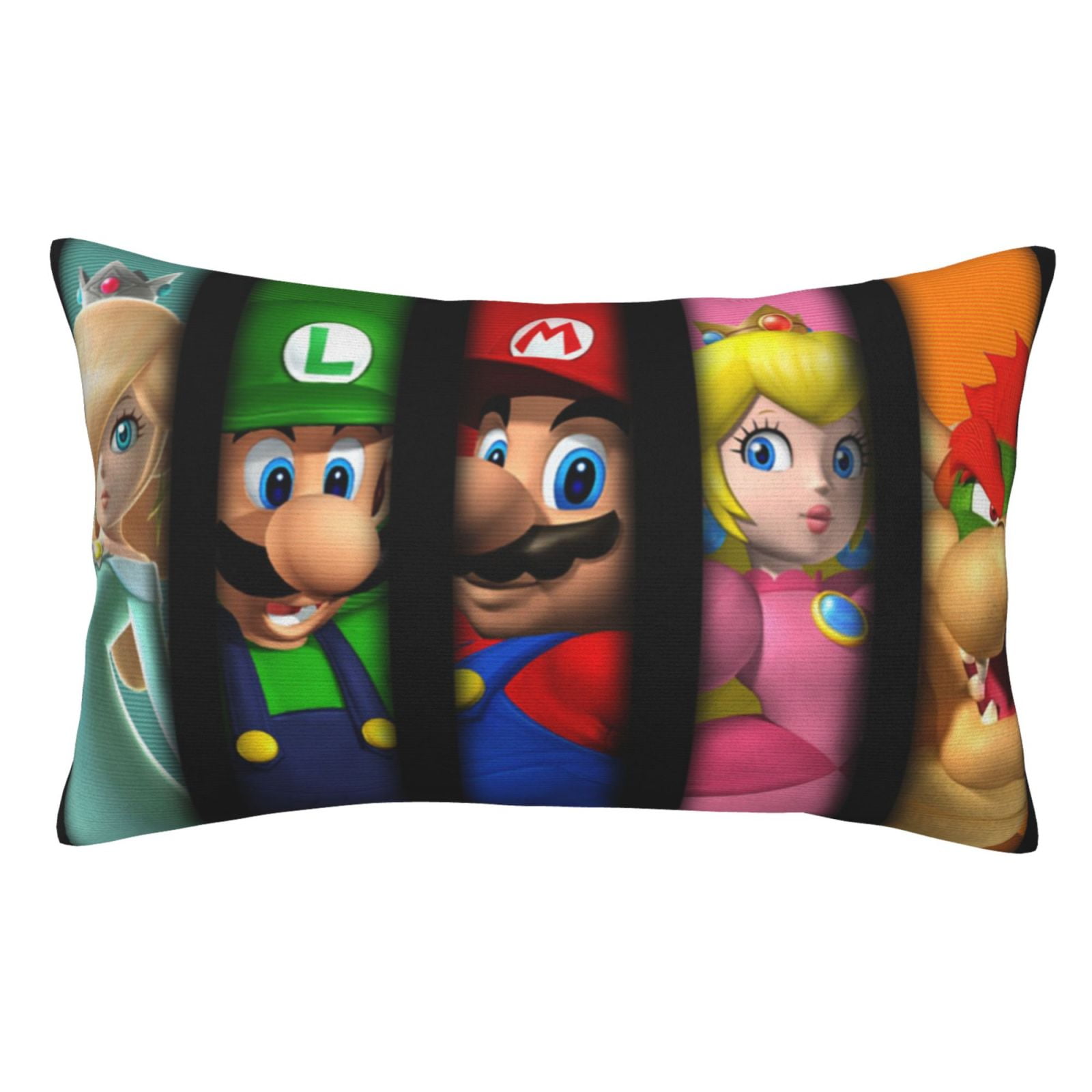 Super Mario Cartoon Pillowcase Decor Cushion Pillow Covers With Hidden ...