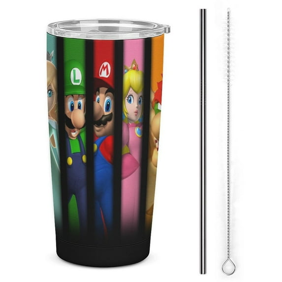 Super Mario Cartoon Stainless Steel Car Cup Daily Thermal Vacuum ...