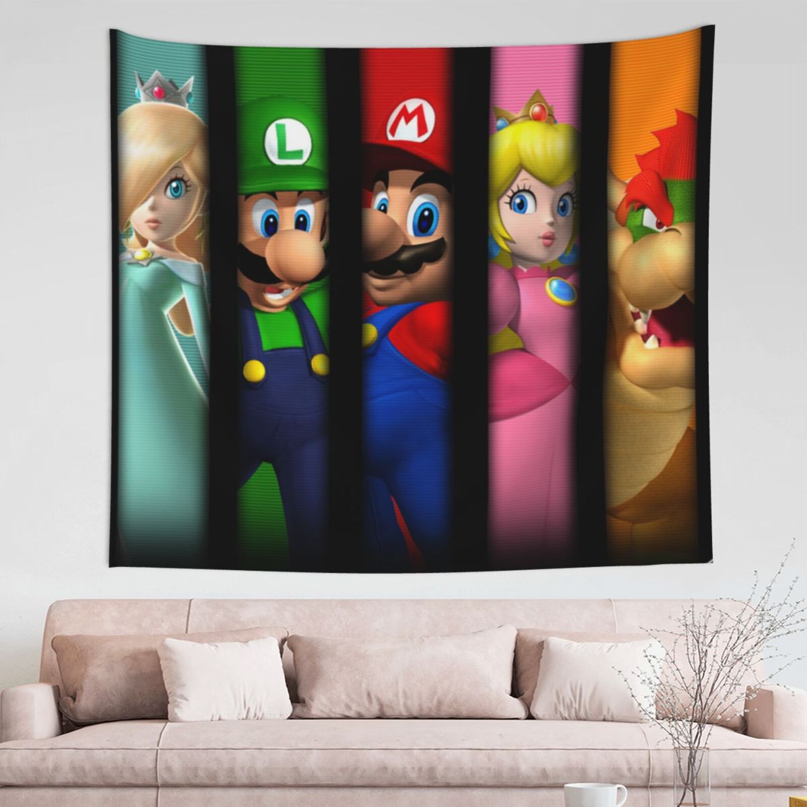 Super Mario Cartoon Tapestry Decor Luxury Wall Hanging Tapestries For ...