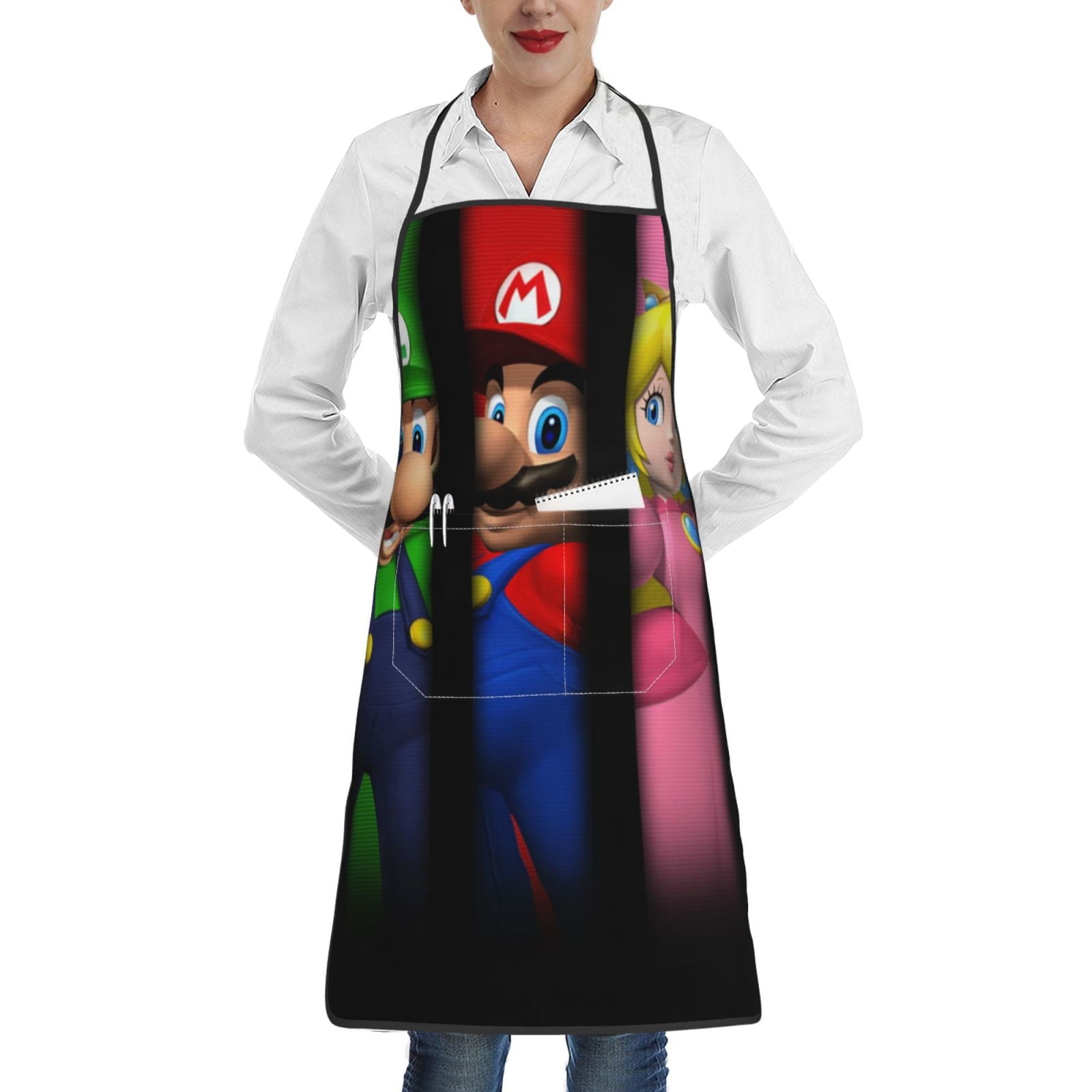 Super Mario Cartoon Waterproof Apron Home Decor Kitchen Fashion Apron ...