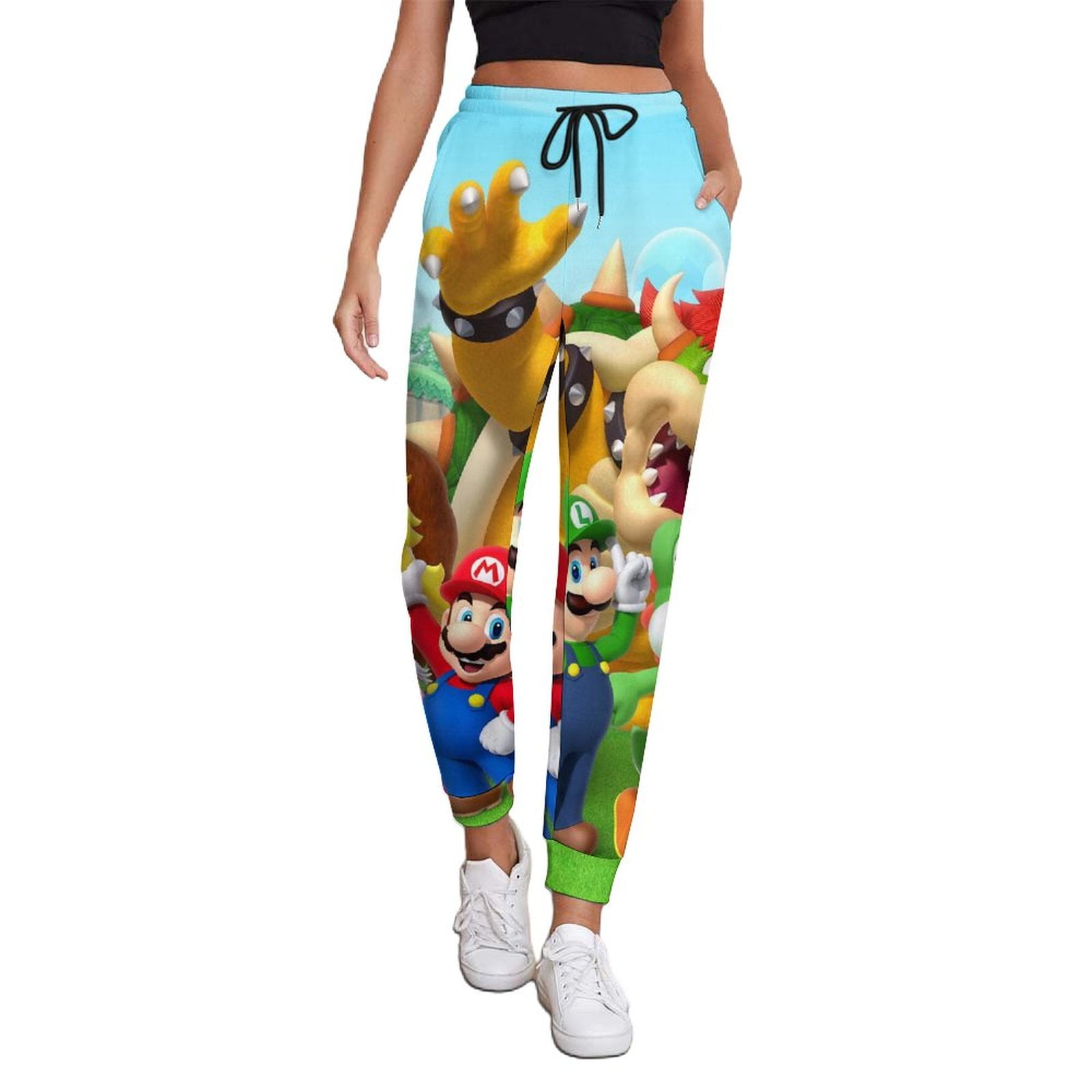 Super Mario Cartoon Womens Sweatpants Joggers Pants Trousers 3D ...