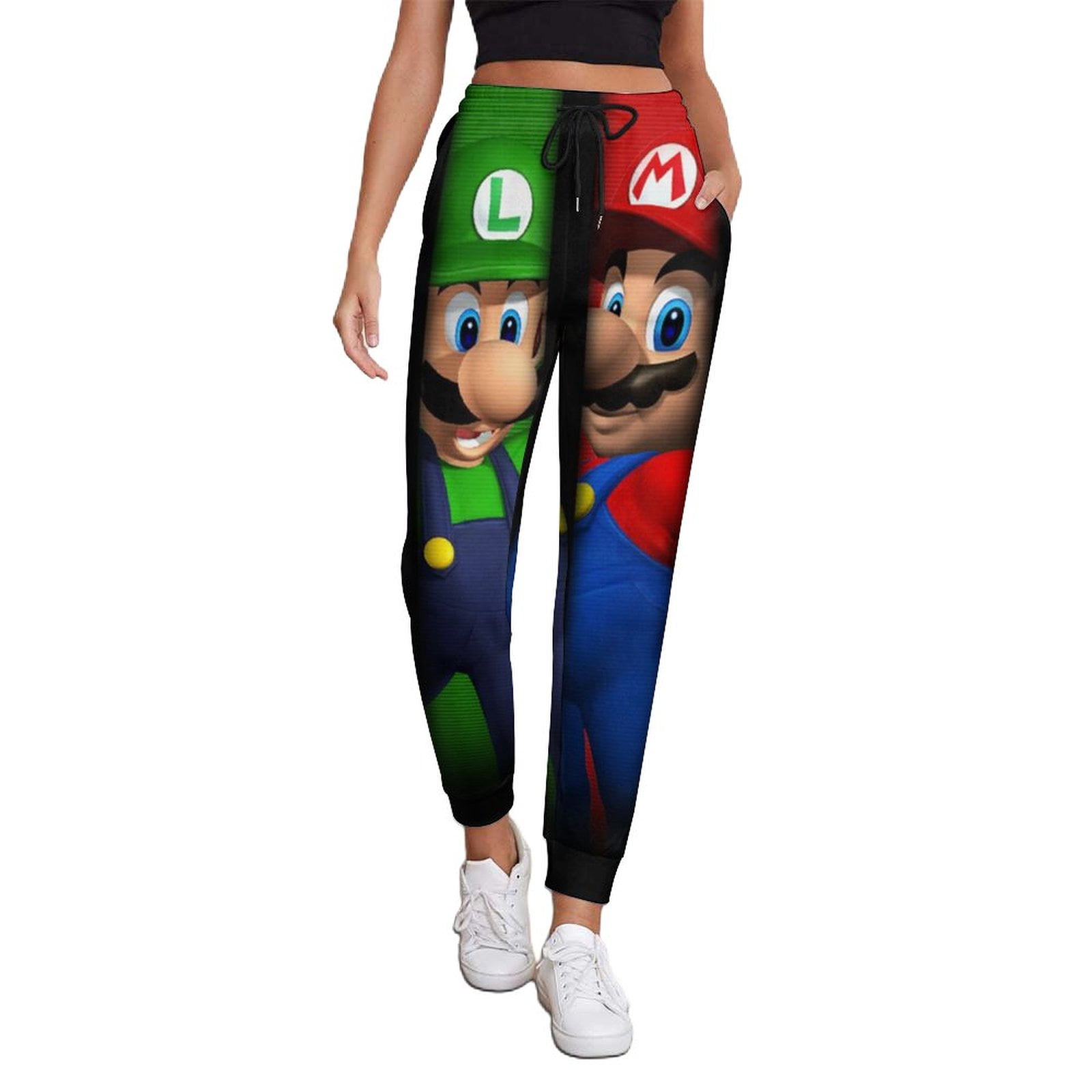 Super Mario Cartoon Womens Sweatpants Joggers Pants Trousers 3D ...