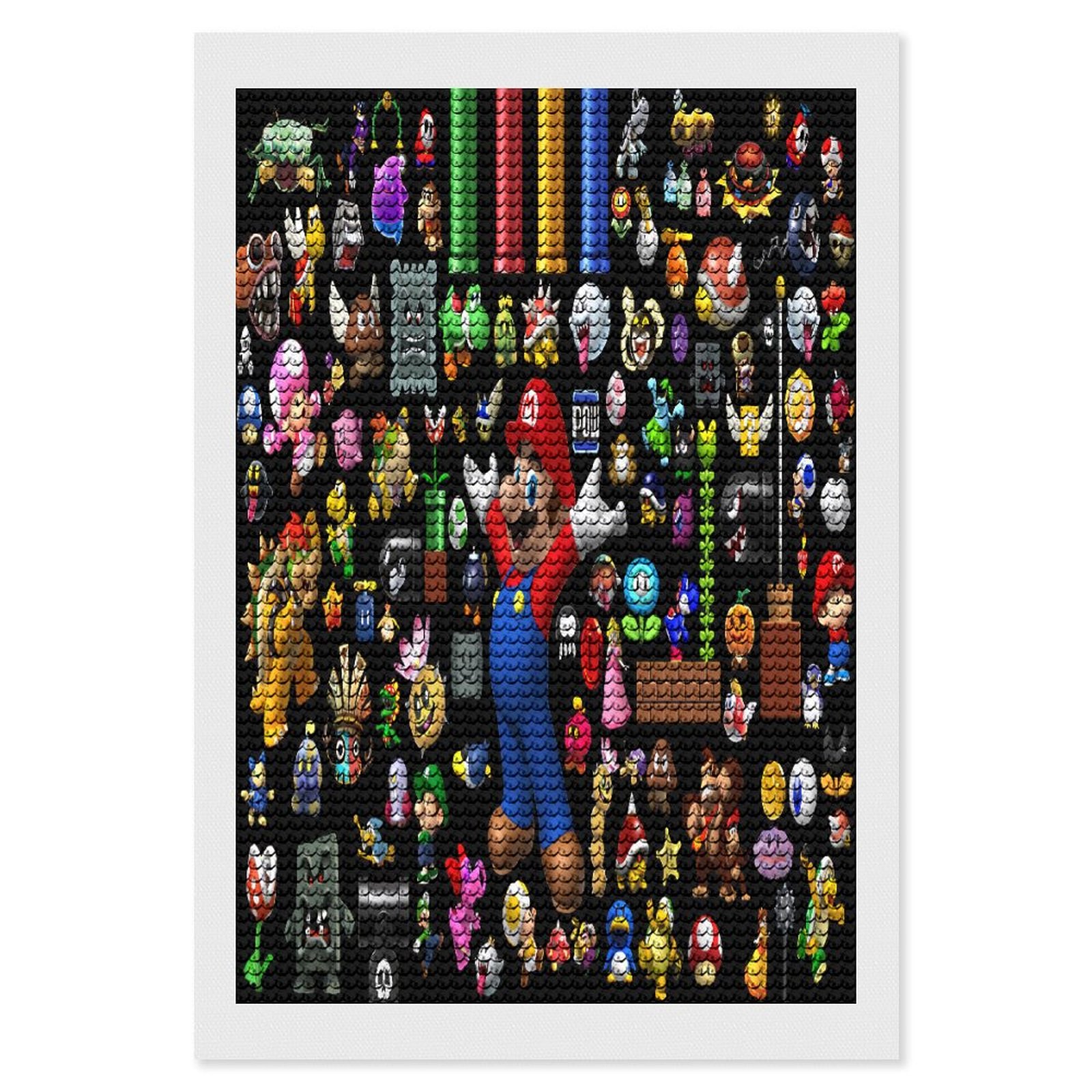 Super Mario Cartoon diamond painting suitable for home wall decoration ...