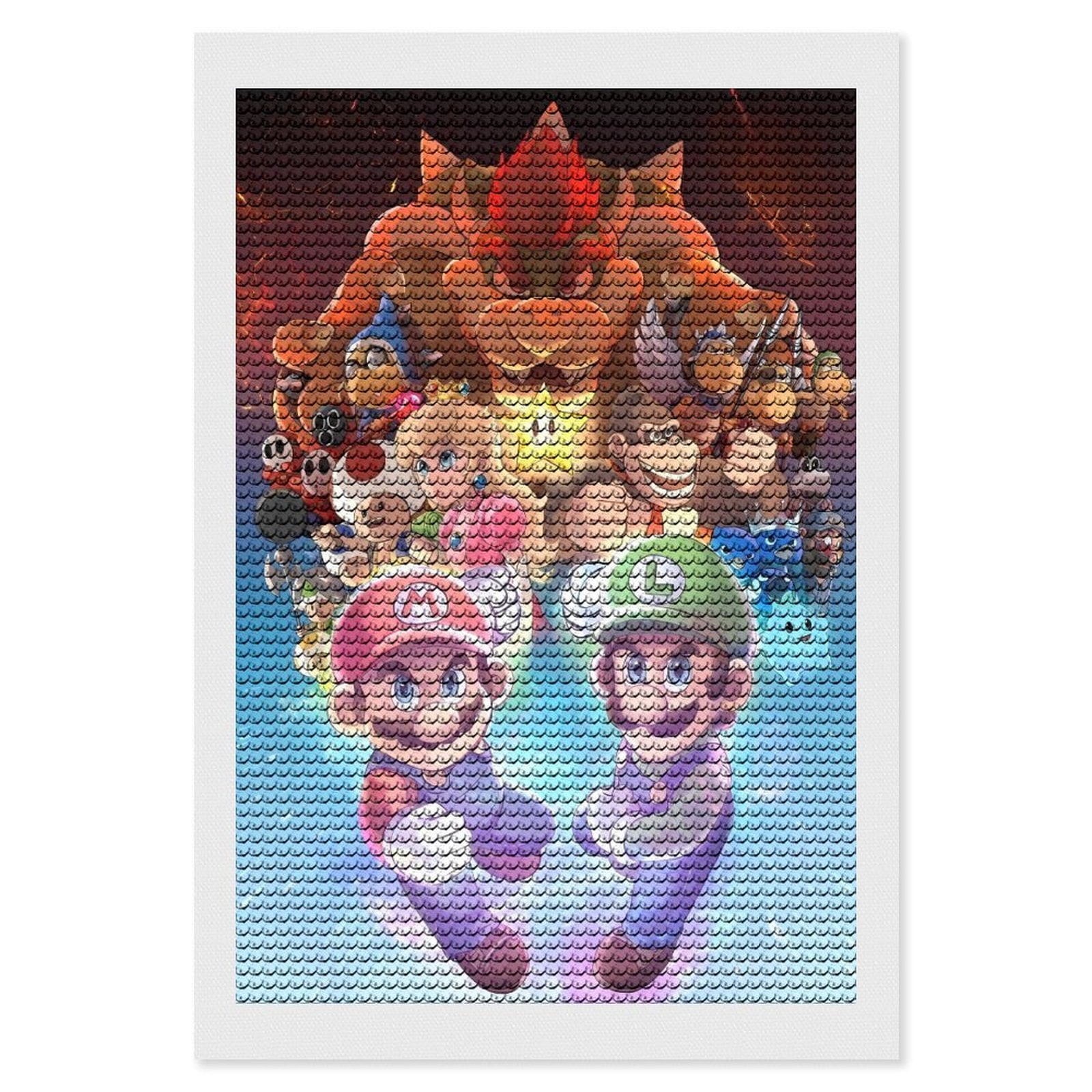 Super Mario Cartoon diamond painting suitable for home wall decoration ...