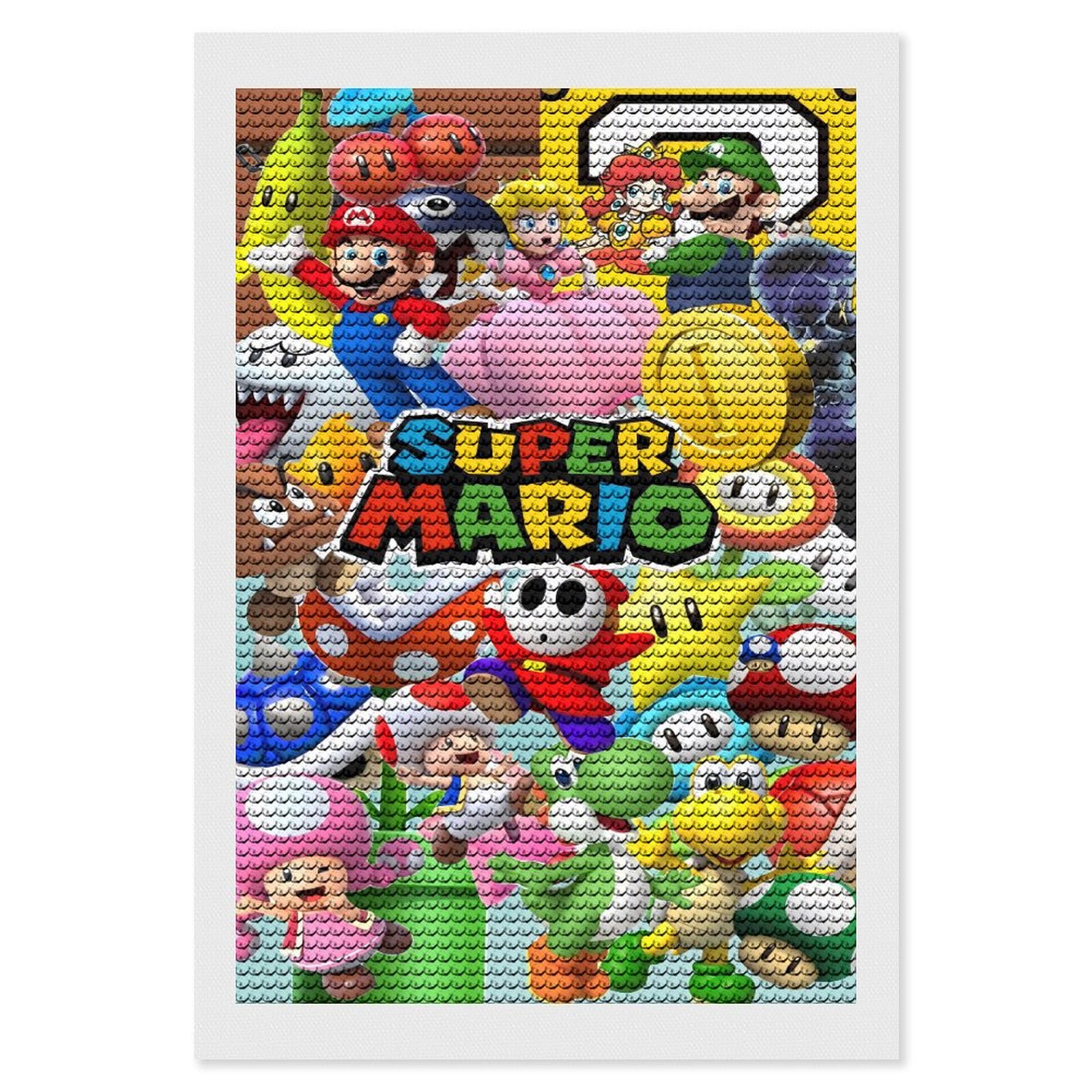 Super Mario Cartoon diamond painting suitable for home wall decoration ...