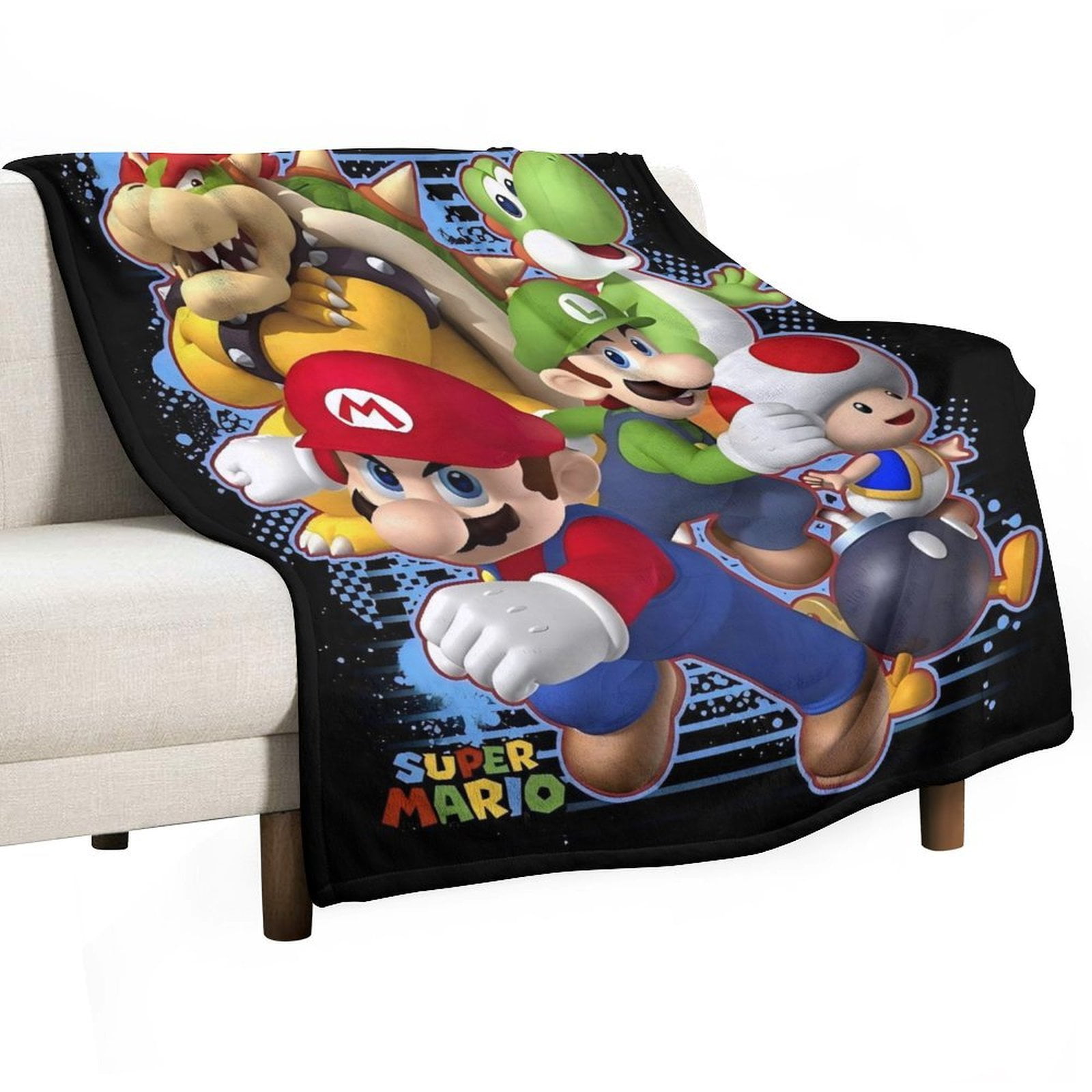 Super Mario funny blanket sofa cover blanket home decoration bed throw ...