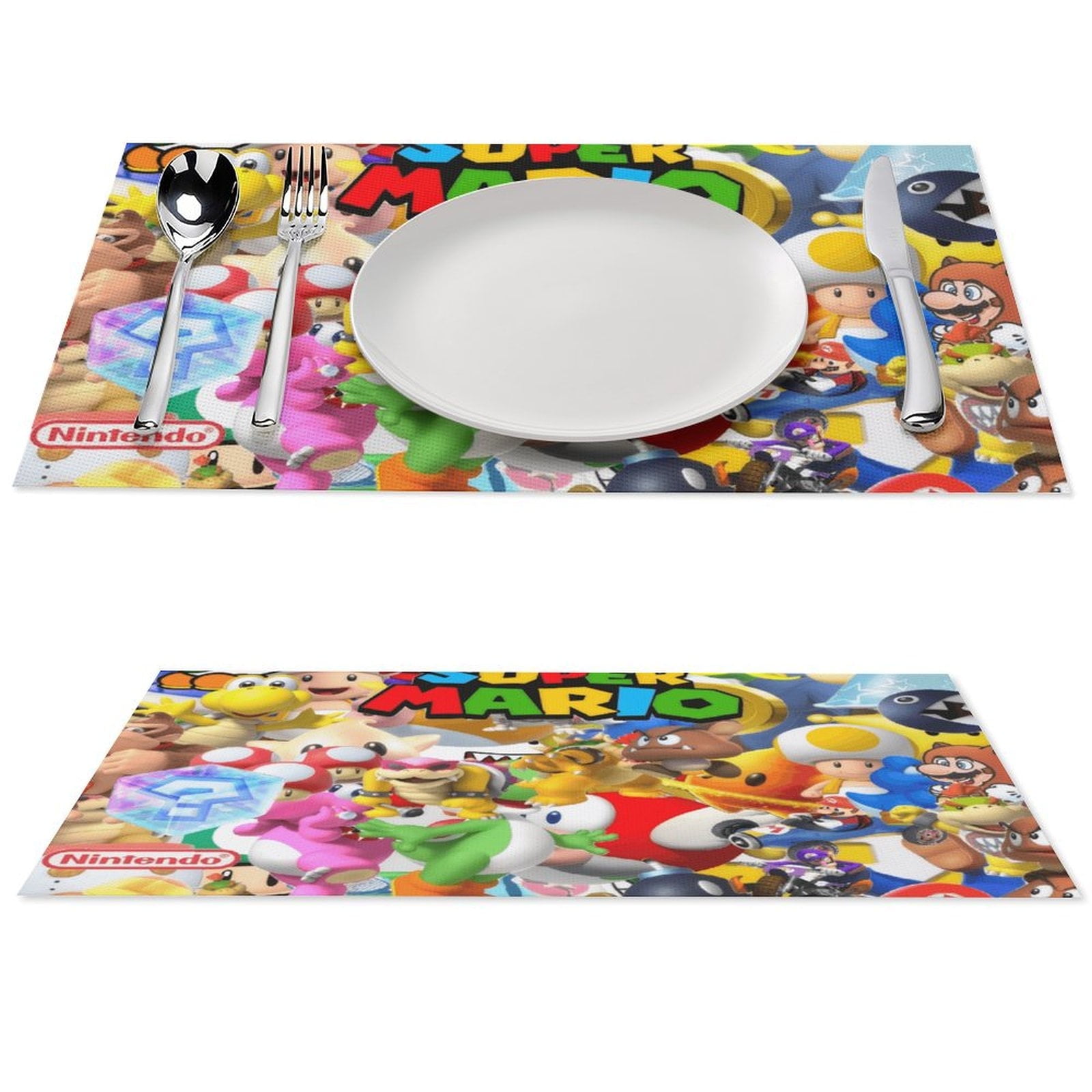 Super Mario Cartoon placemats are suitable for indoor dining table mats ...