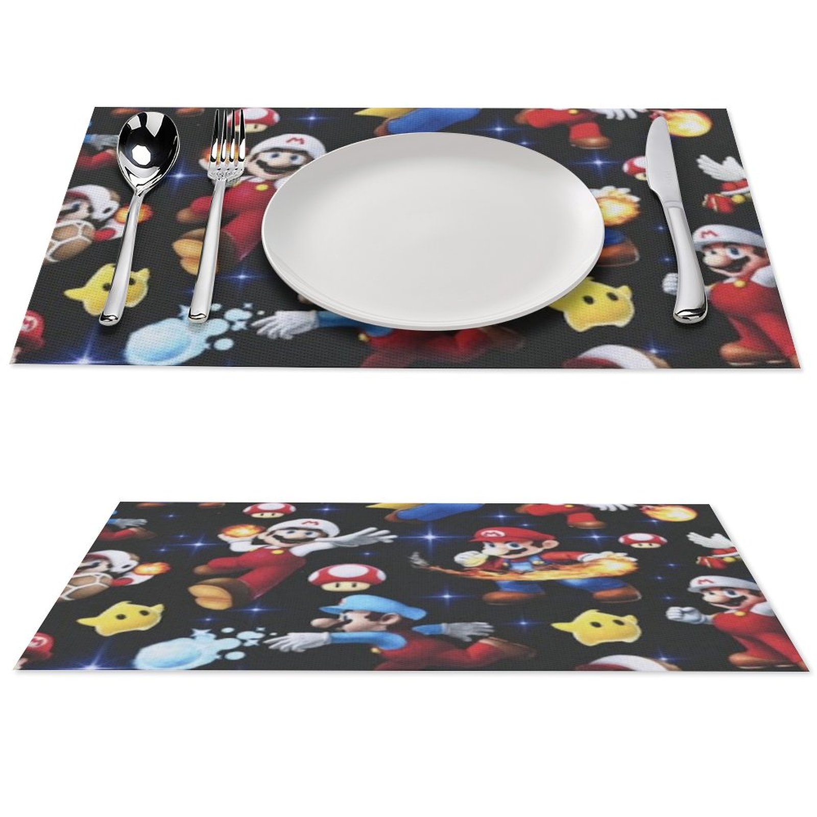 Super Mario Cartoon placemats are suitable for indoor dining table mats ...