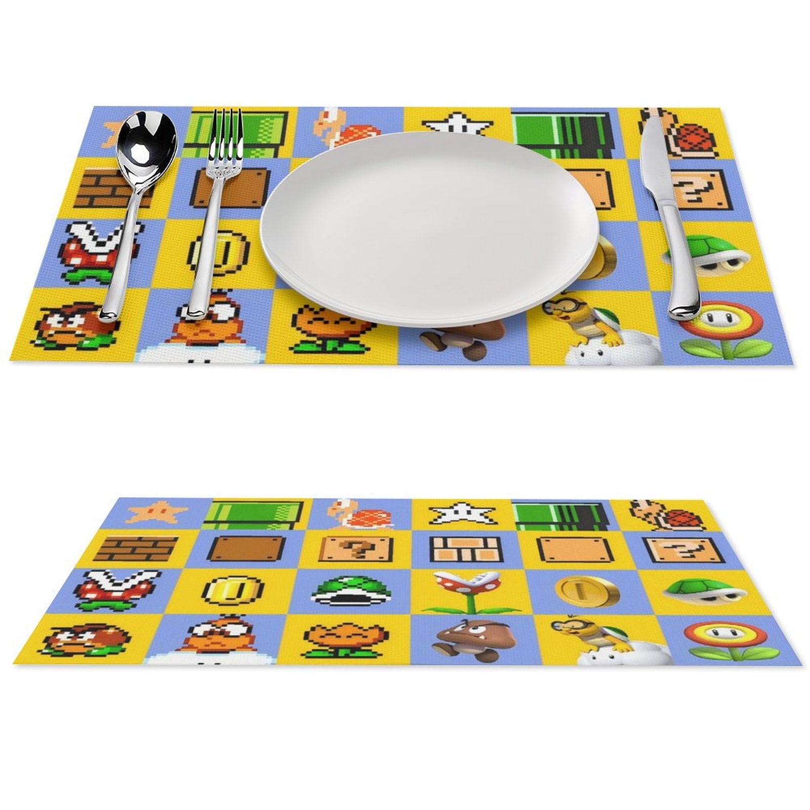 Super Mario Cartoon placemats are suitable for indoor dining table mats ...