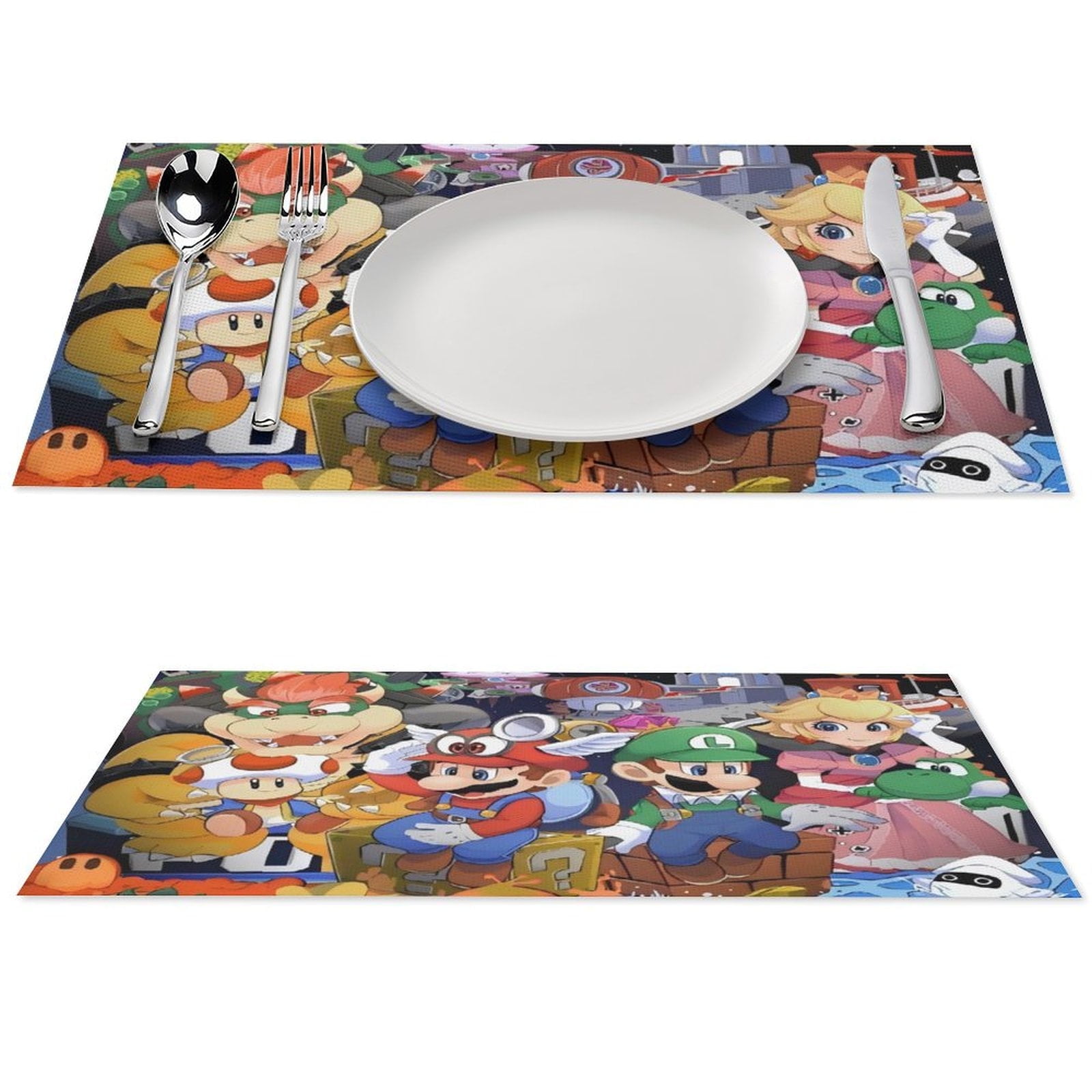 Super Mario Cartoon placemats are suitable for indoor dining table mats ...