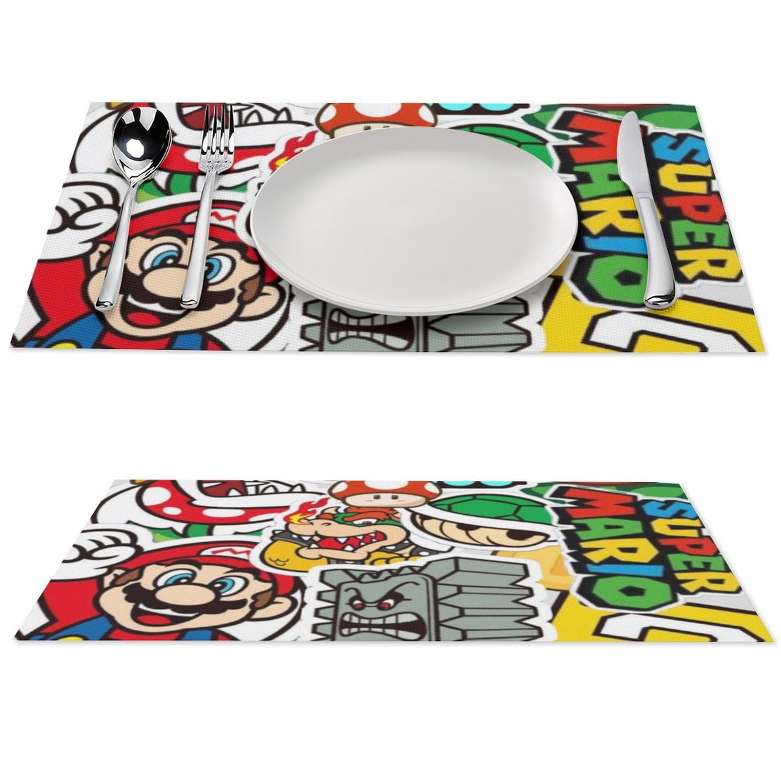 Super Mario Cartoon placemats are suitable for indoor dining table mats ...