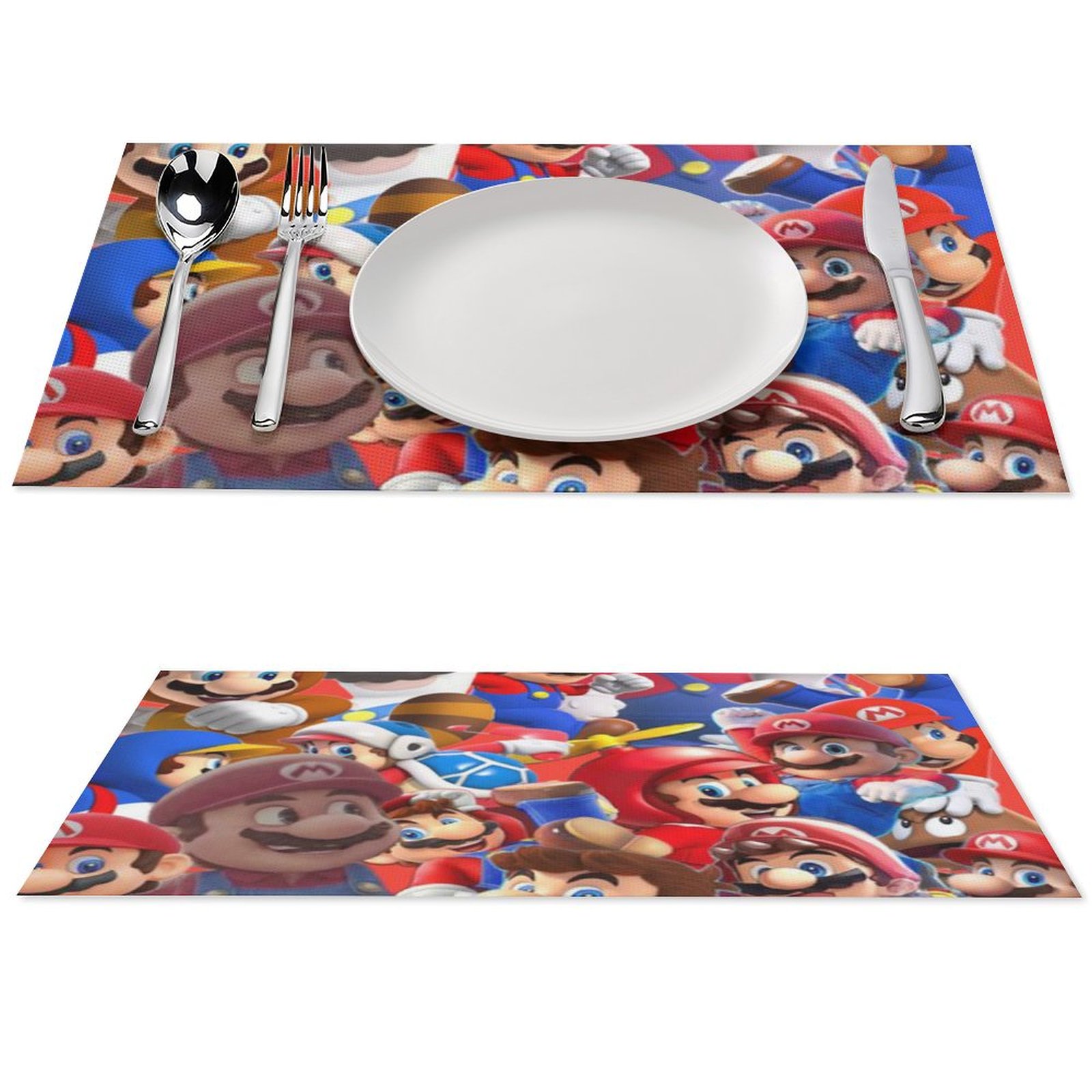Super Mario Cartoon placemats are suitable for indoor dining table mats ...
