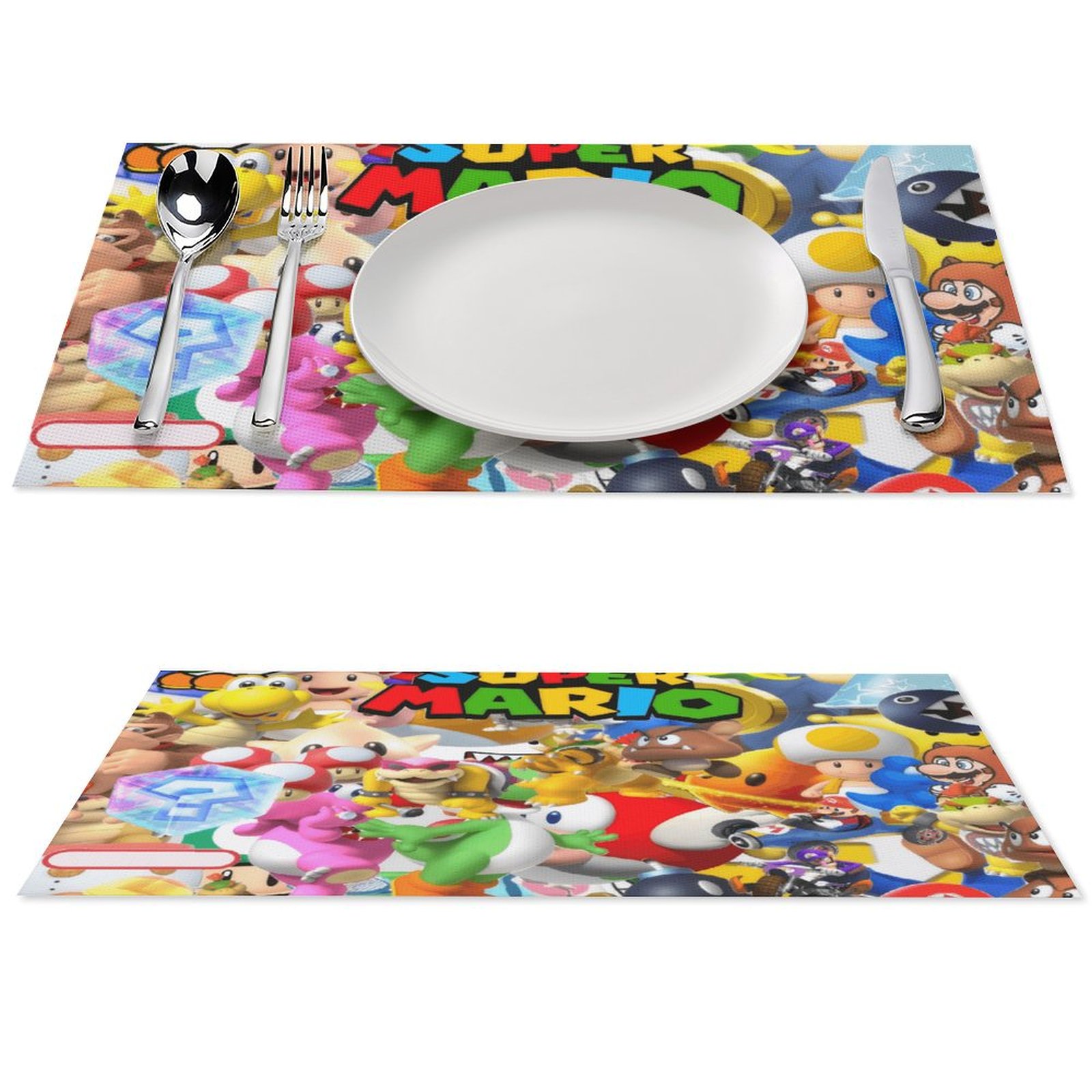 Super Mario Cartoon placemats are suitable for indoor dining table mats ...