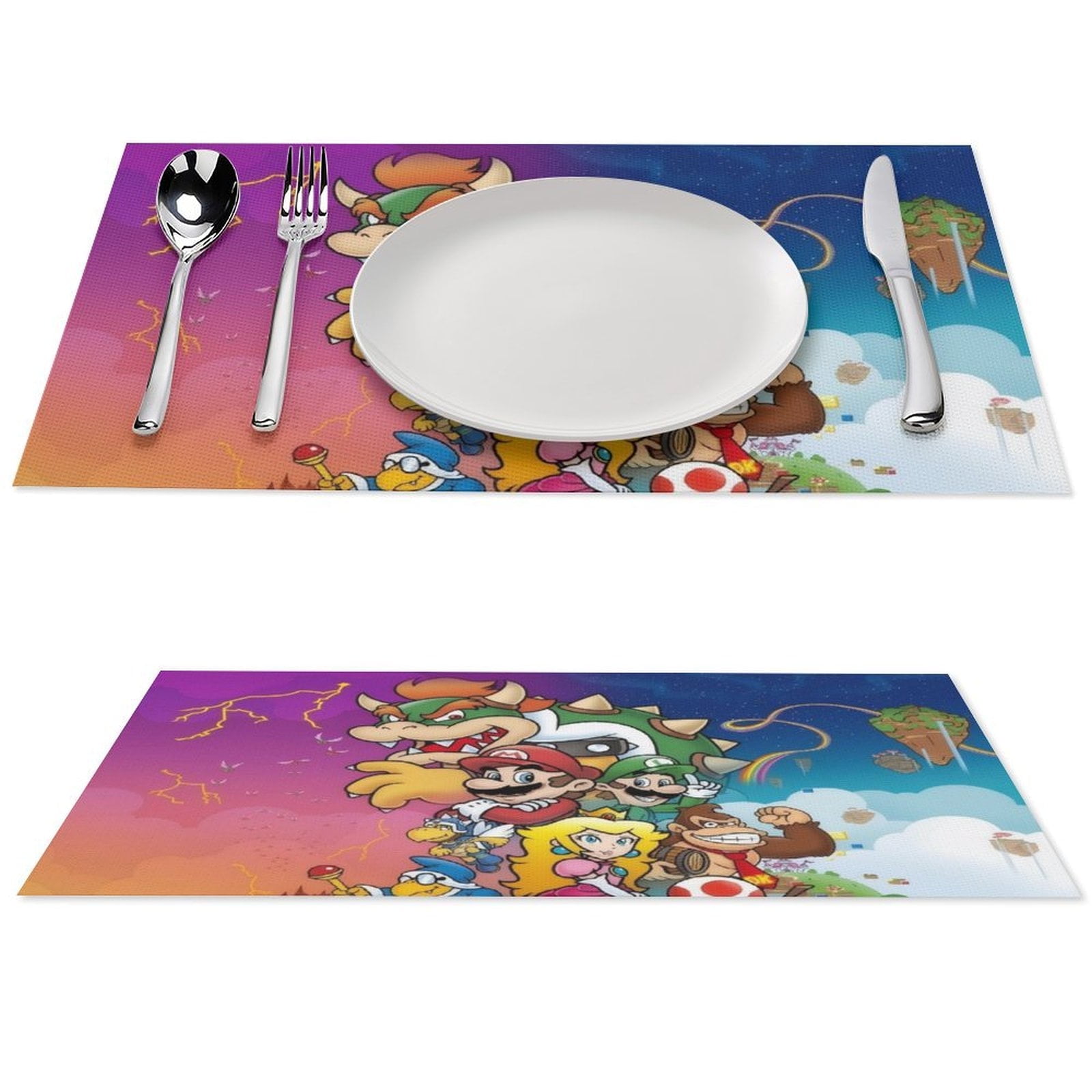 Super Mario Cartoon placemats are suitable for indoor dining table mats ...