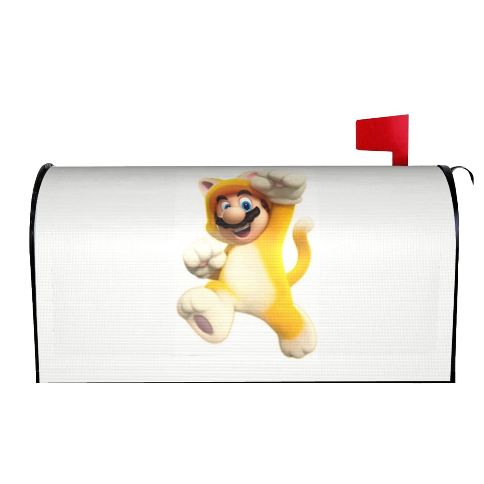 Super Mario Cat Cartoon Character Mailbox Cover Magnetic Standard Size ...
