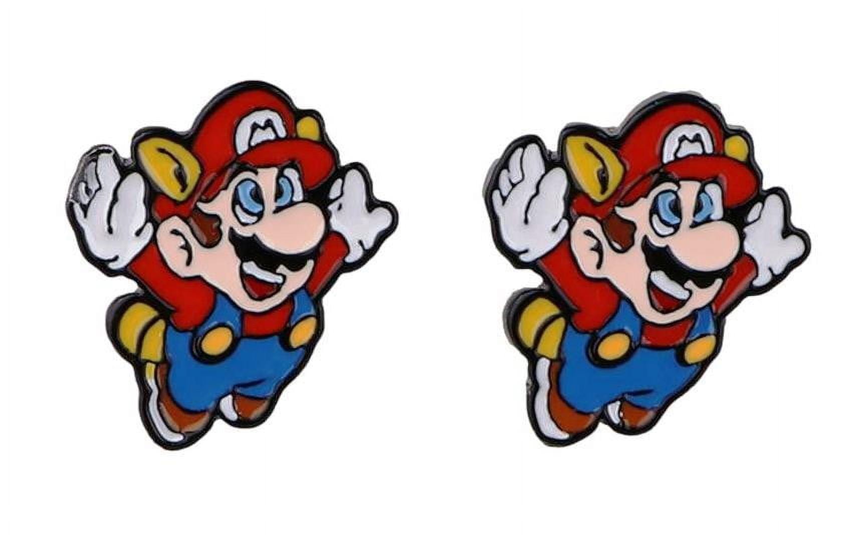 Super Mario Character Enamel Metal Stud Earrings - Walmart.com