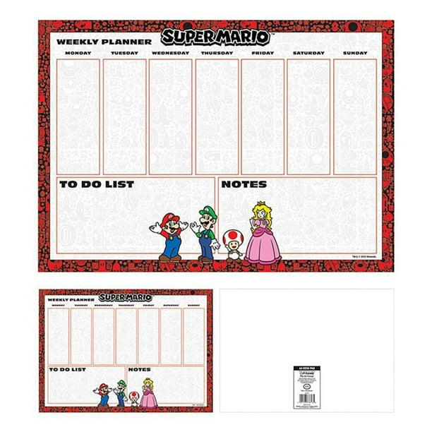 Super Mario Characters A4 Desk Pad - Walmart Business Supplies