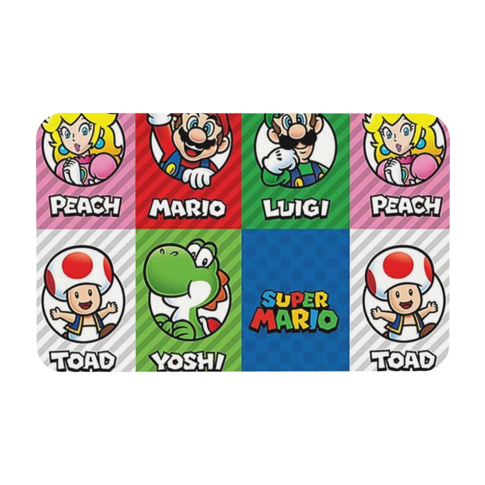 Super Mario Characters Poster Bath Mat,Diatomite Bath Mat,Super ...