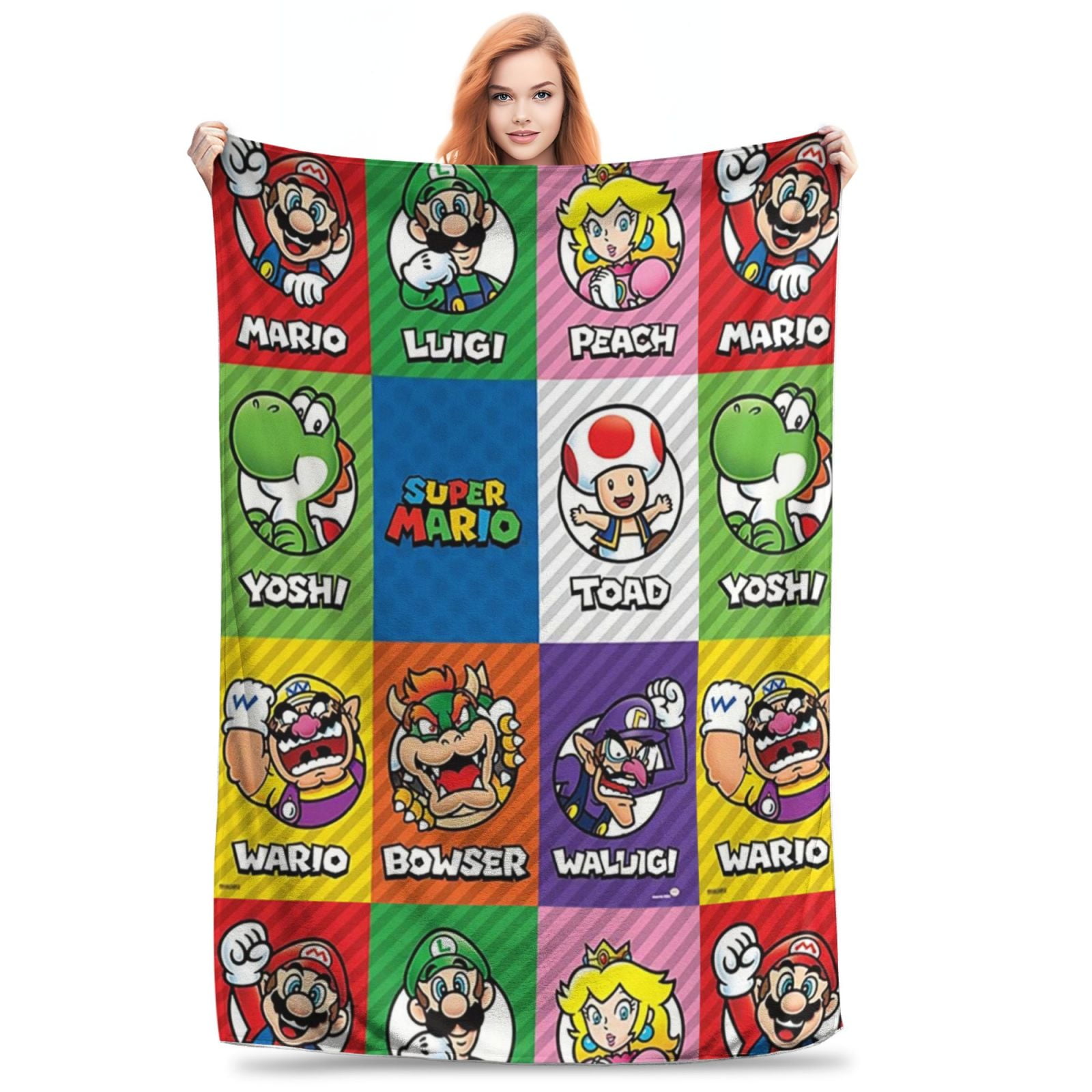 Super Mario Characters Poster Blanket Super Soft Throw Blanket ...