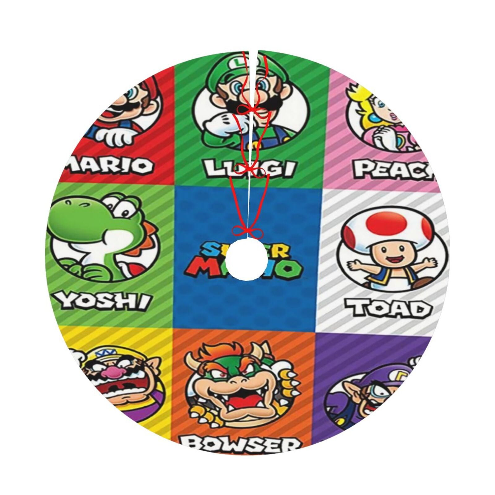 Super-Mario Characters Poster Christmas Tree Skirt 36 Inch,Soft and ...