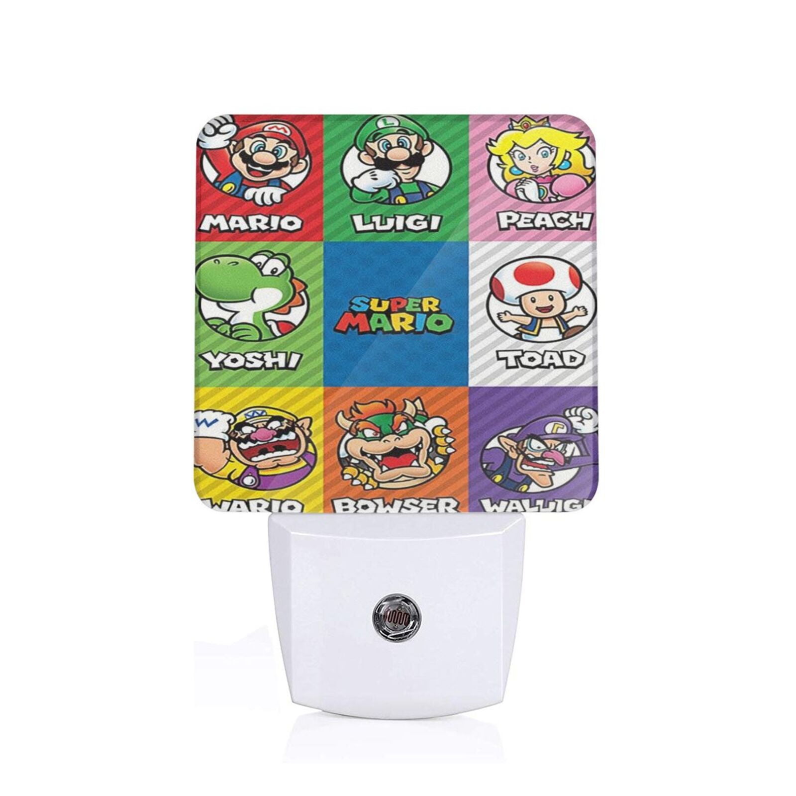 Super-Mario Characters Poster Night Light,Plug-in LED Night Light Lamp ...