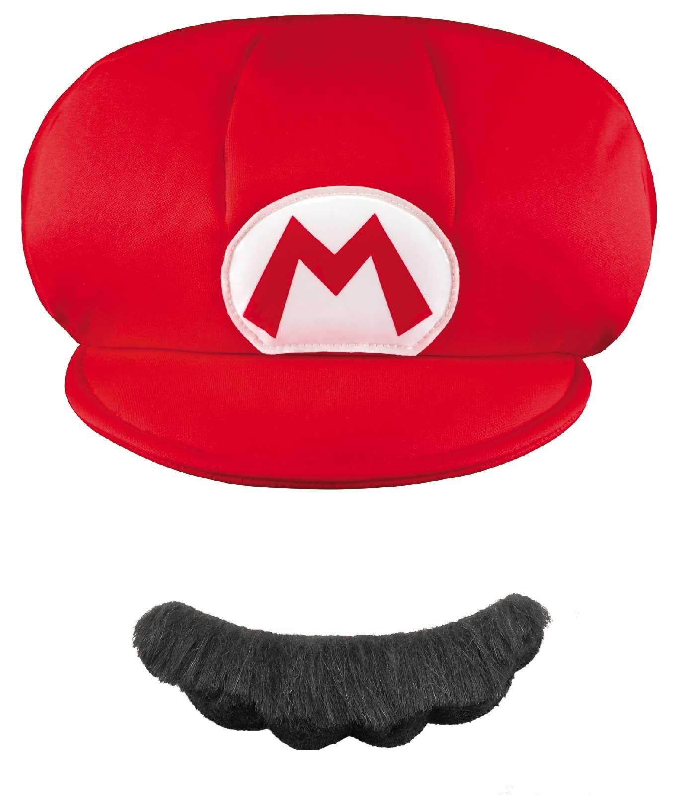Super Mario Brothers Cosplay Character Cap: Kids Hat and Mustache ...