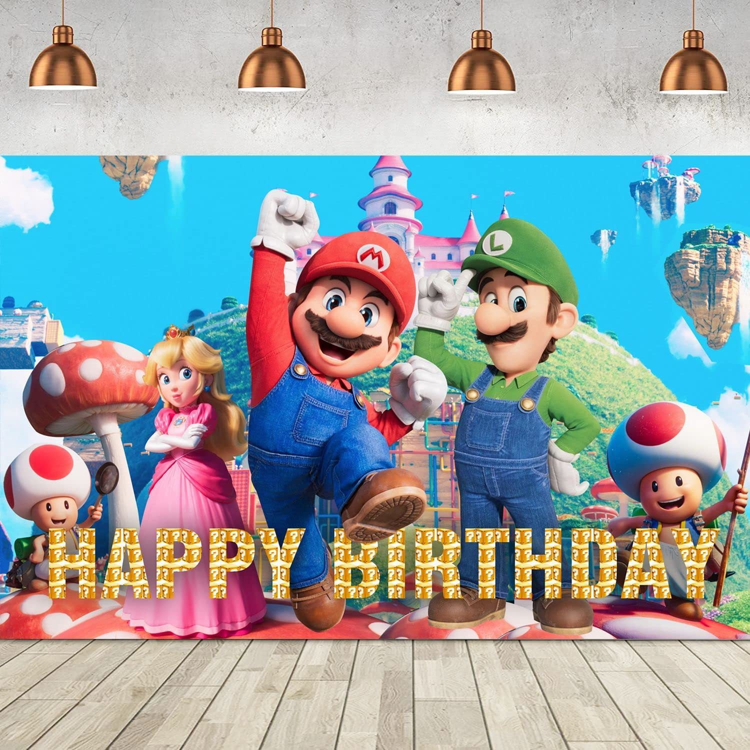 Super Mario Children's Birthday Background Cloth Holiday Party ...