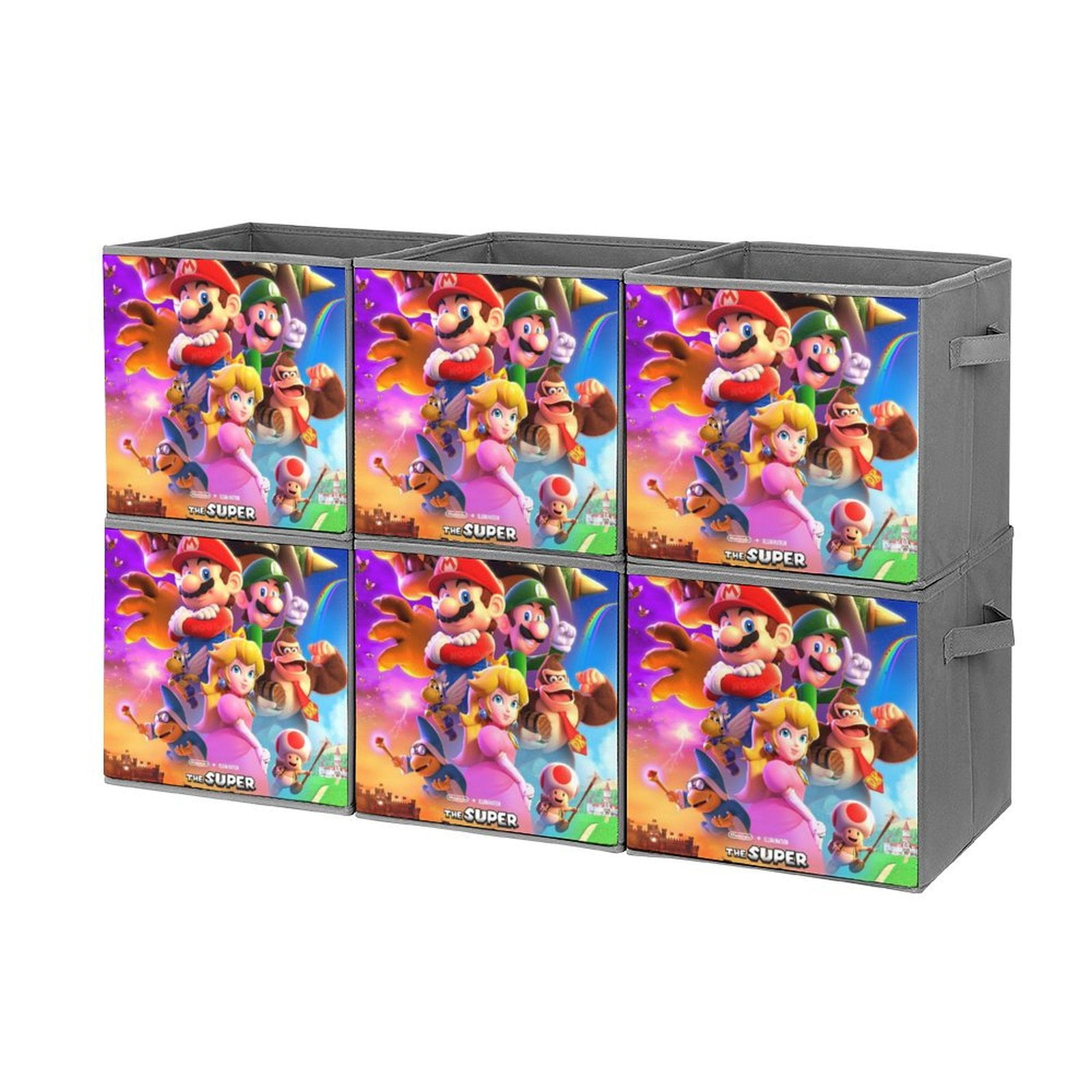 Super Mario Children's folding storage box 6PCS - Walmart.com