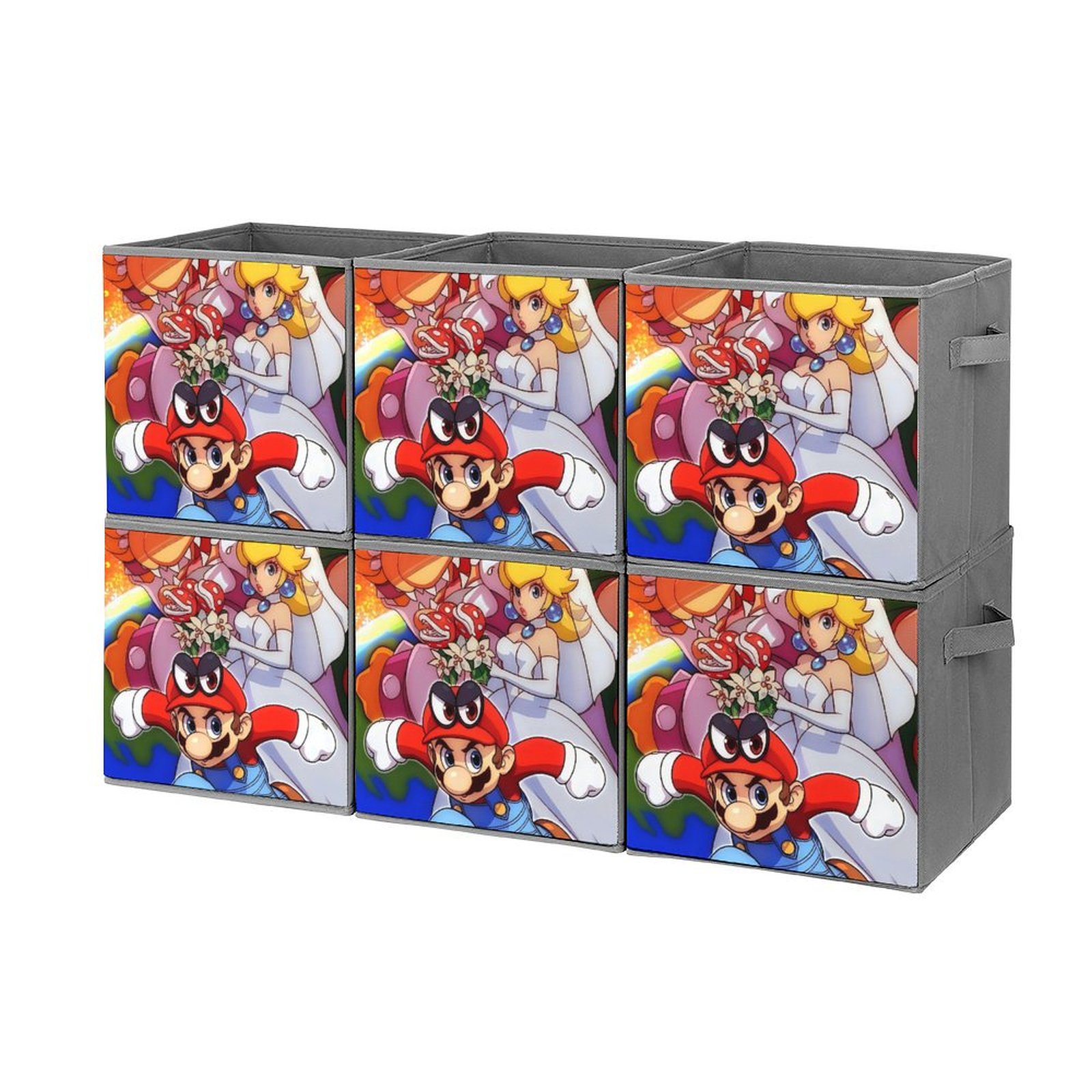 Super Mario Children's folding storage box 6PCS - Walmart.com