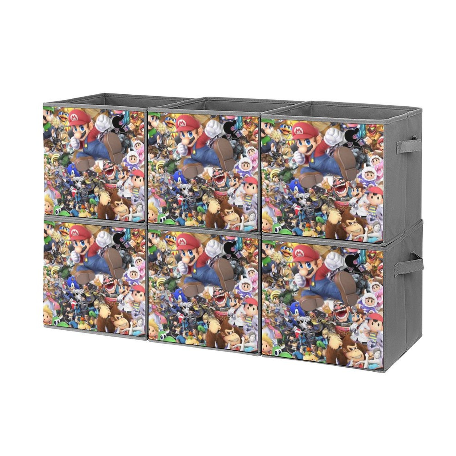 Super Mario Children's folding storage box 6PCS - Walmart.com